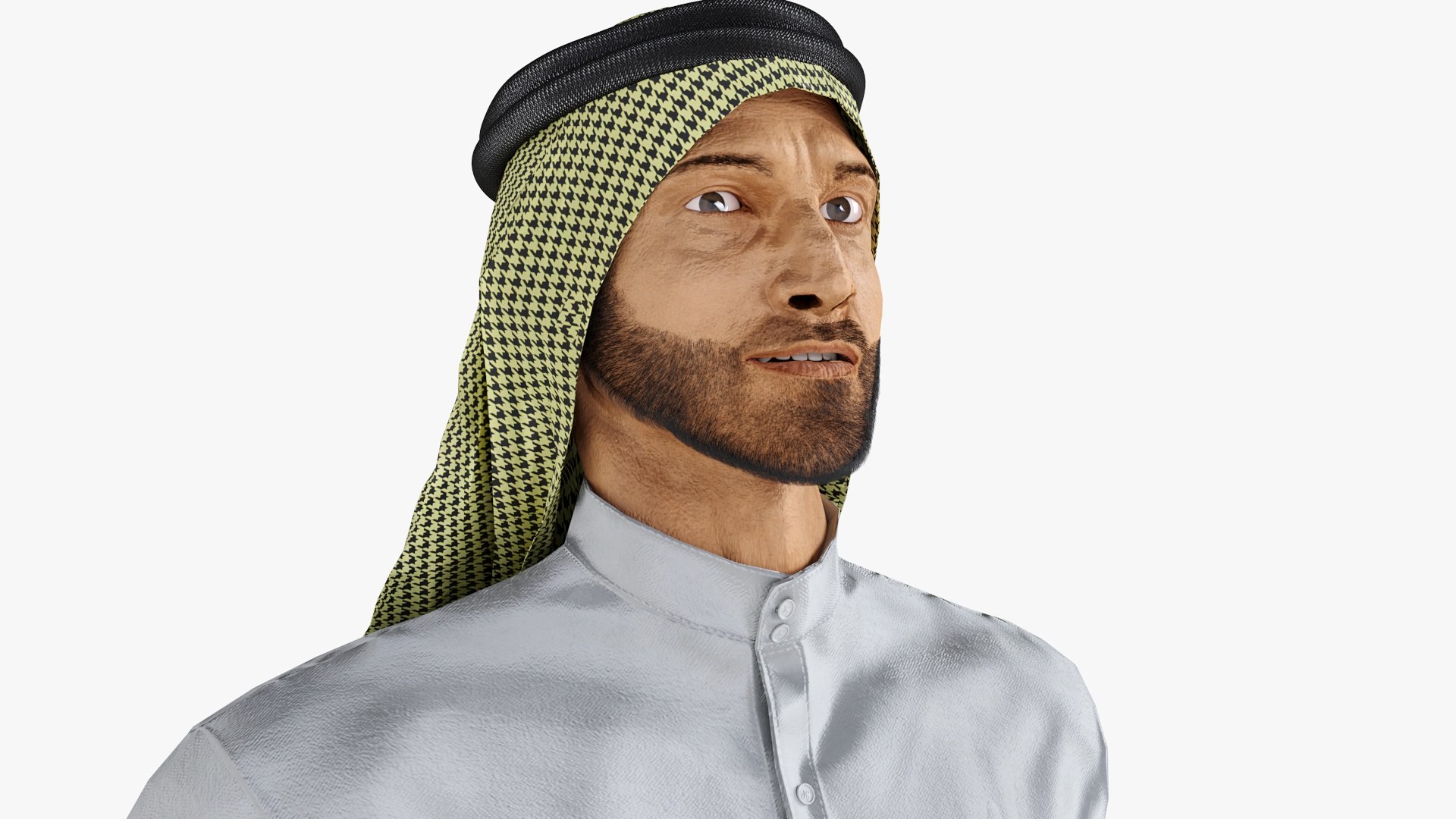 Arab Man with Traditional Arabic Hat model - TurboSquid 1966528
