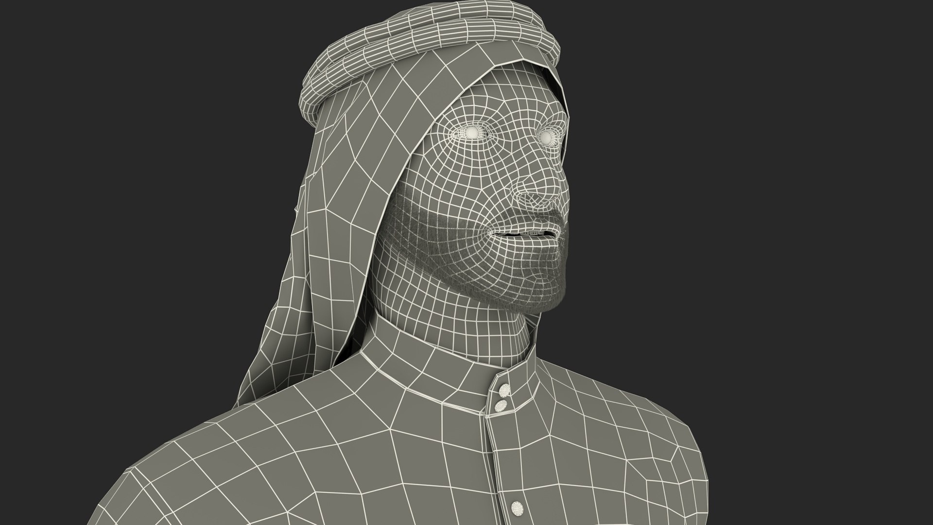 Arab Man With Traditional Arabic Hat Model - TurboSquid 1966528