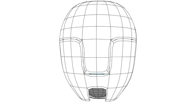 free robot head rig 3d model