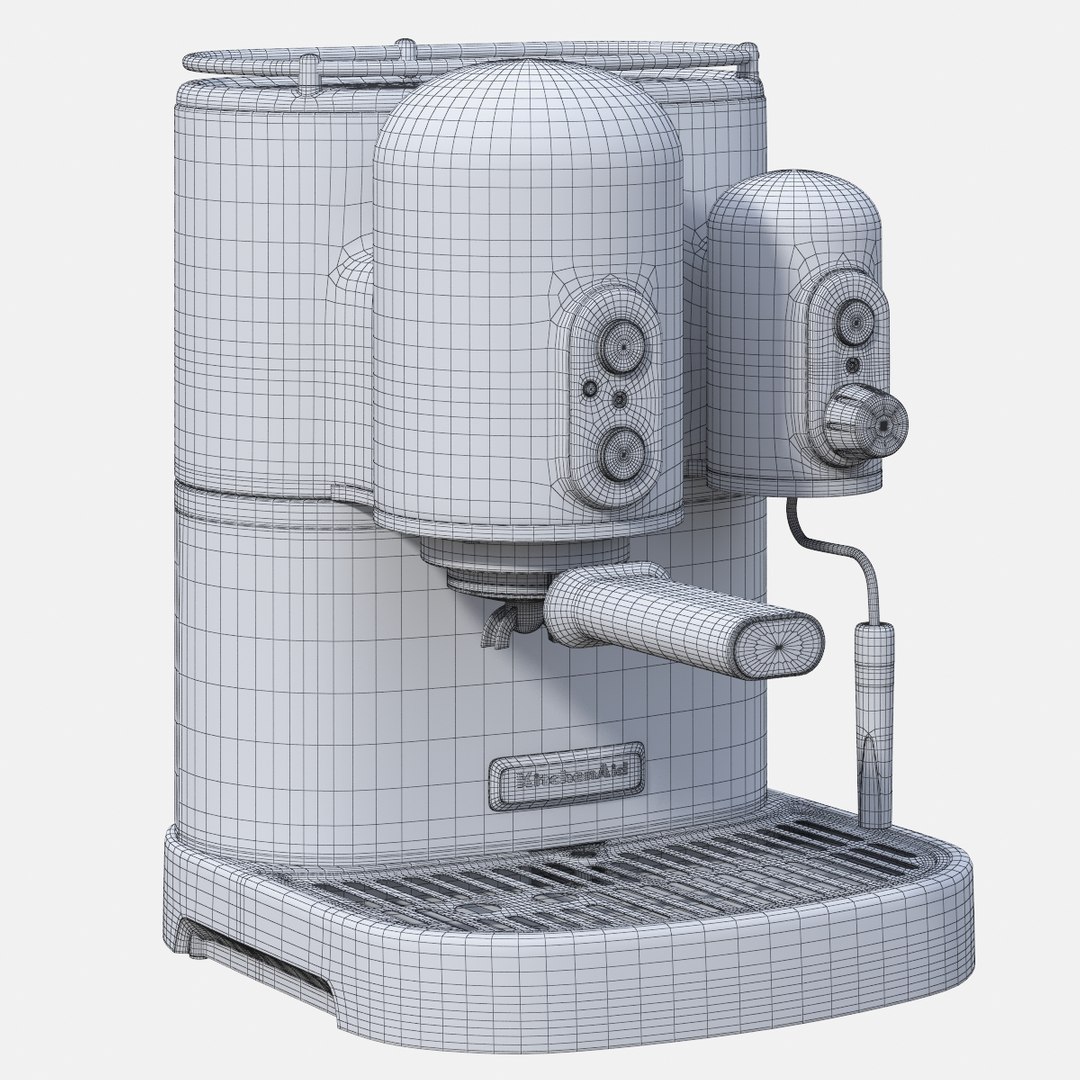 3d obj realistic espresso maker