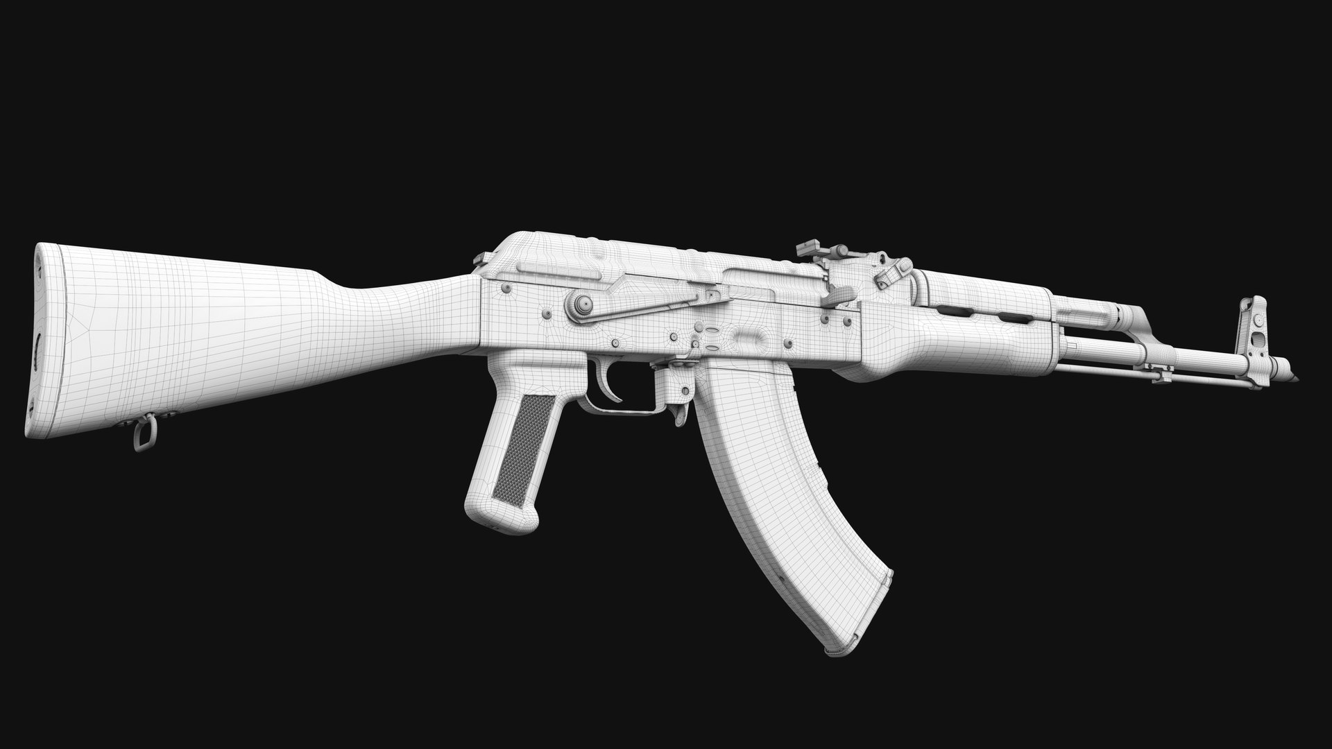 3D Assault Rifle AKM High-Poly 3D Model Model - TurboSquid 1795407