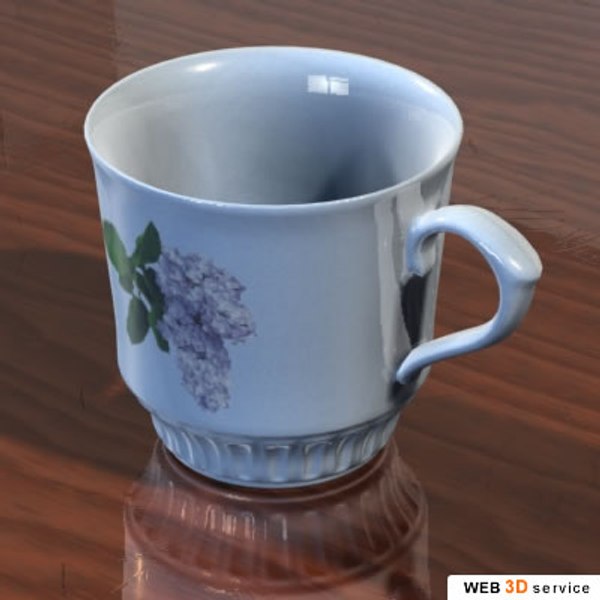 cup photorealistic shaders 3d model