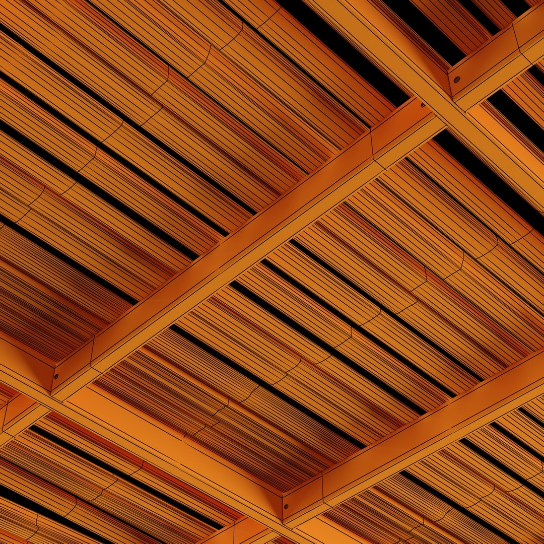 Ceiling wood rod n1 3D model - TurboSquid 1918911