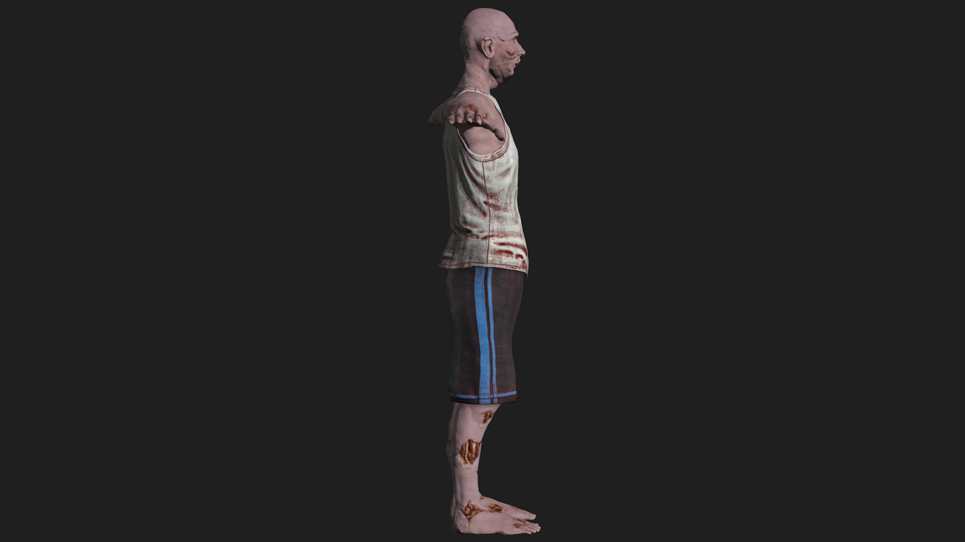 3D Male Zombie - TurboSquid 1663461