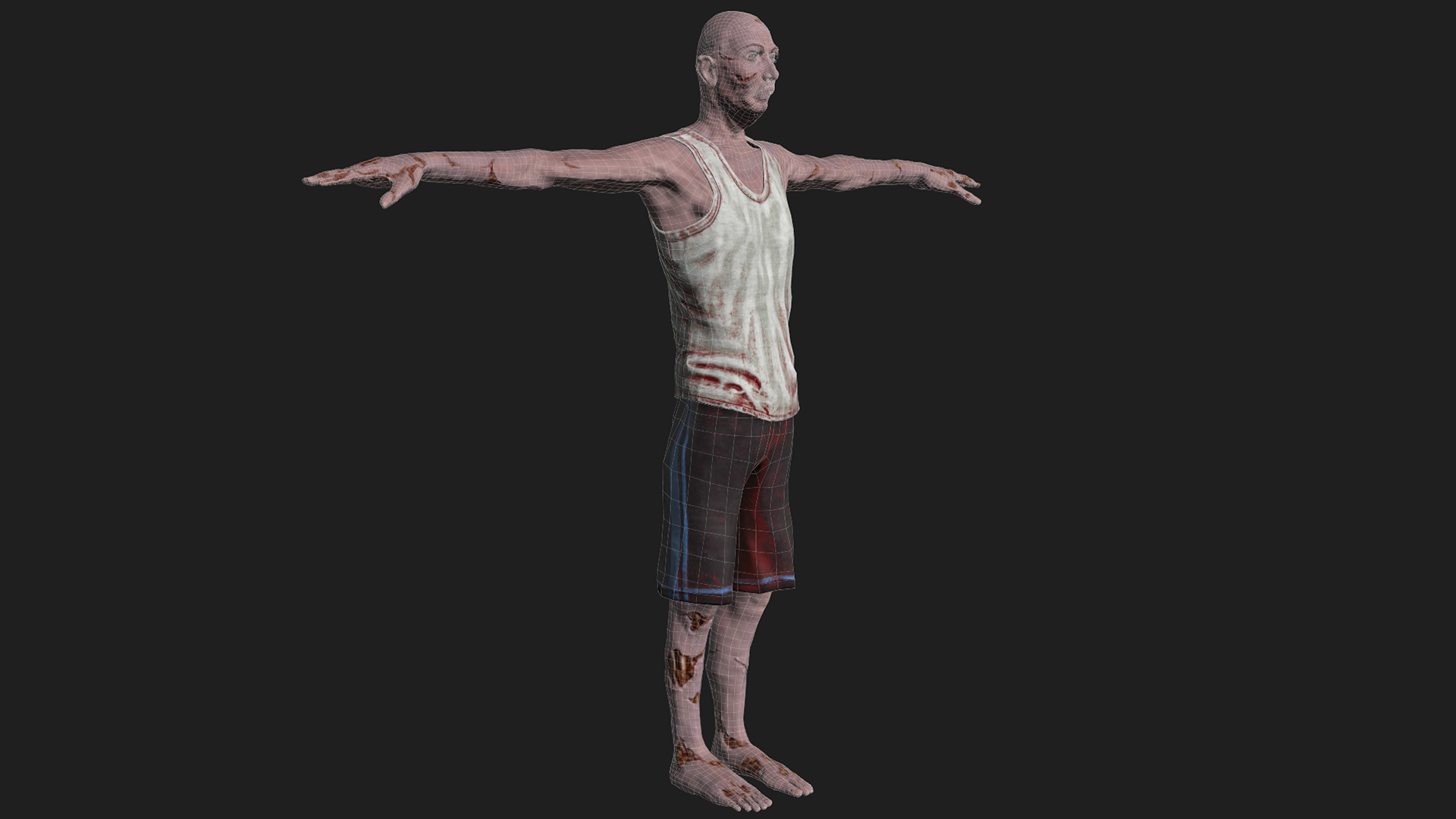 3D male zombie - TurboSquid 1663461