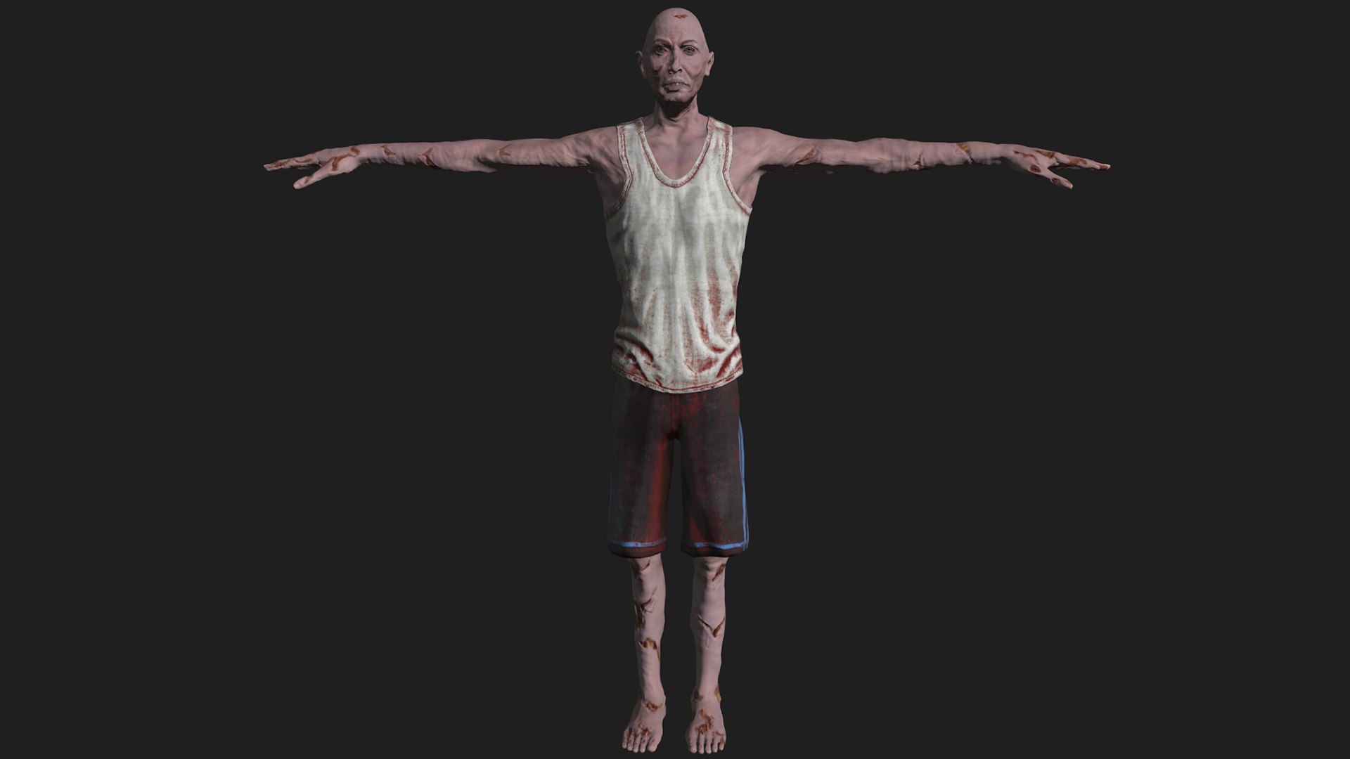 3D Male Zombie - TurboSquid 1663461