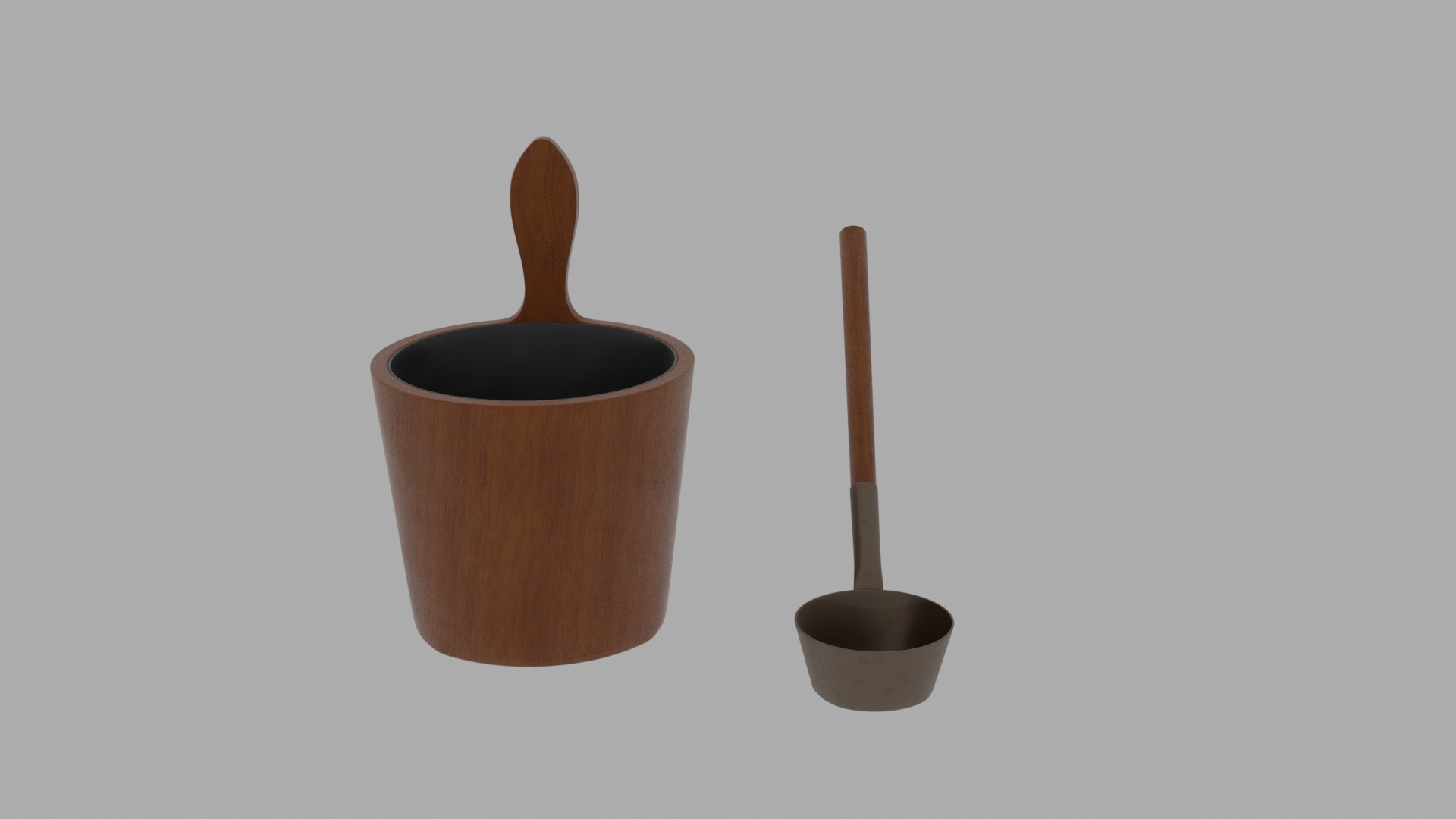3D model sauna bucket ladle - TurboSquid 1696697