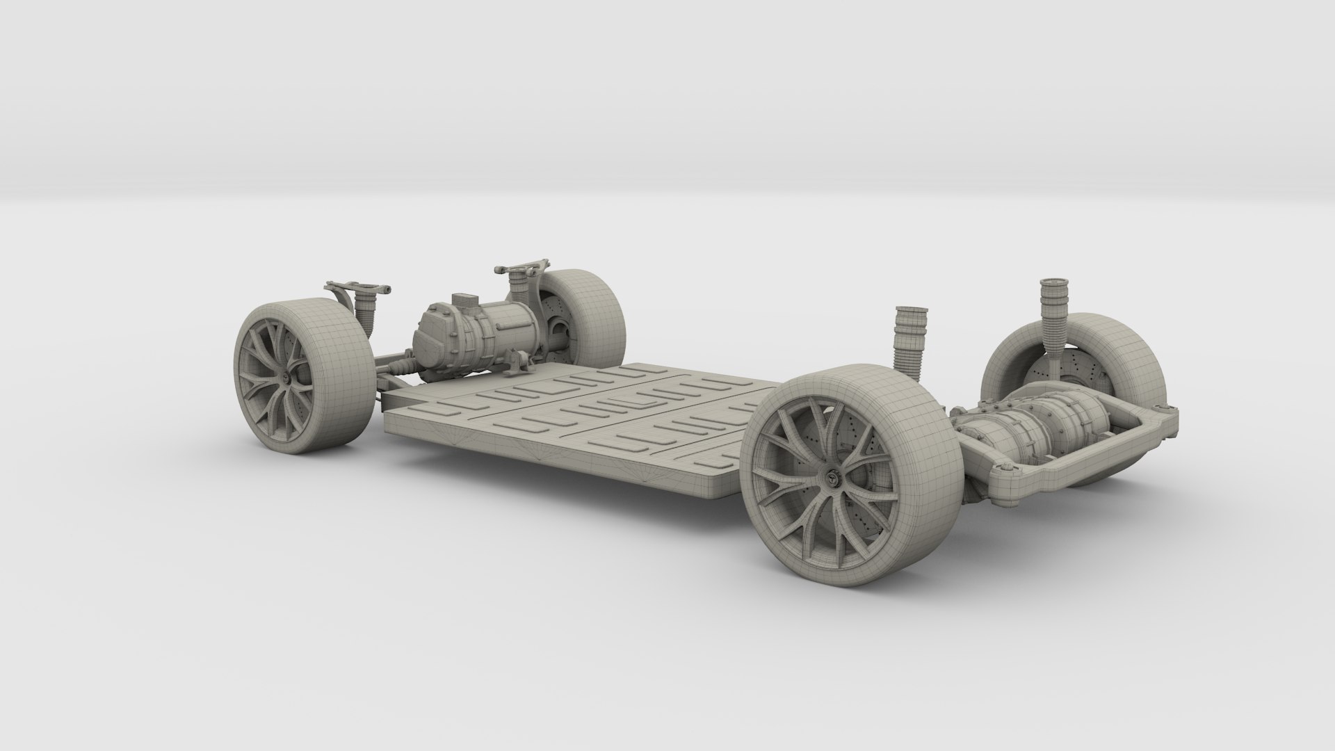 3D model tesla roadster chassis - TurboSquid 1566083
