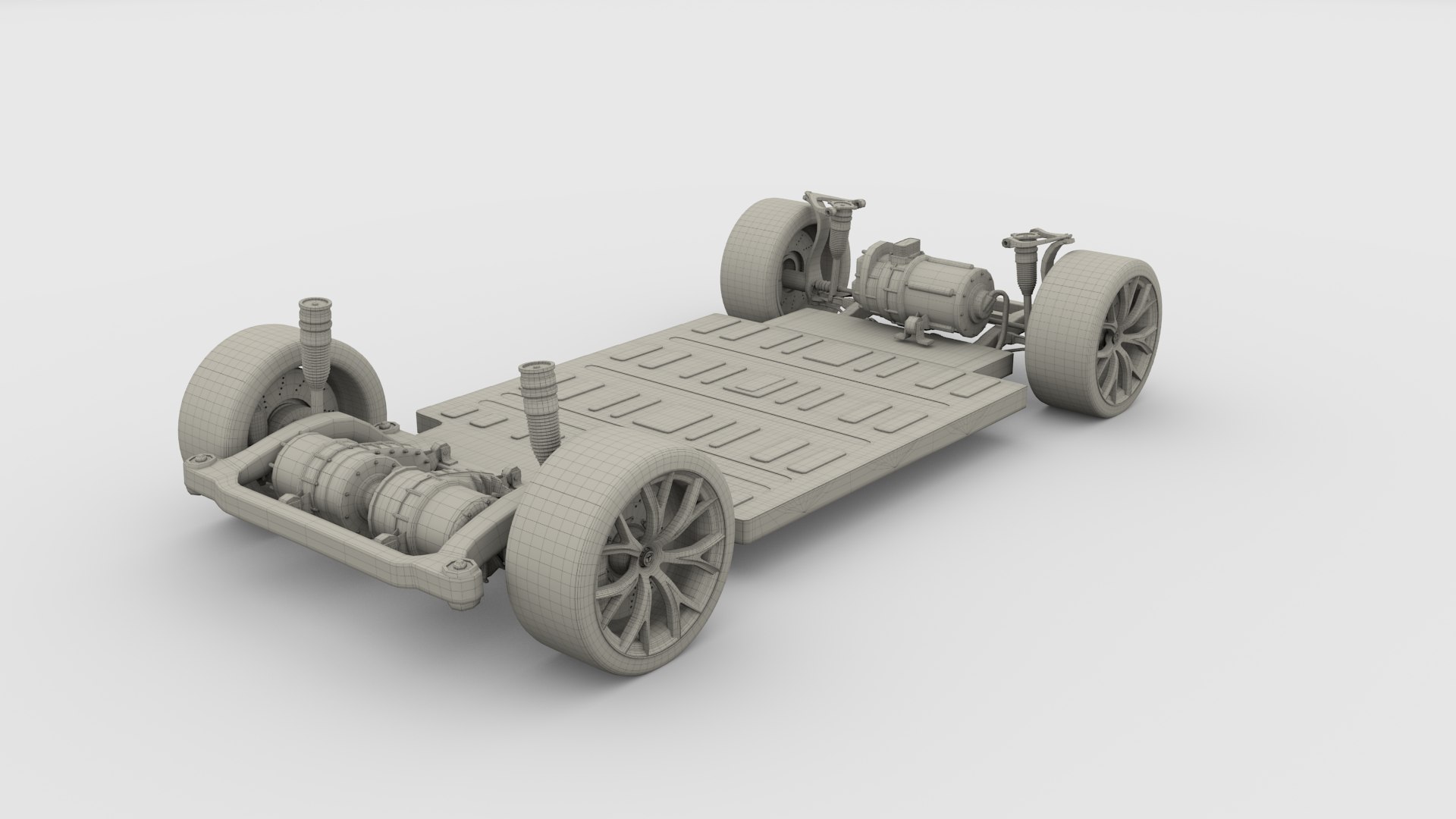 3D model tesla roadster chassis - TurboSquid 1566083