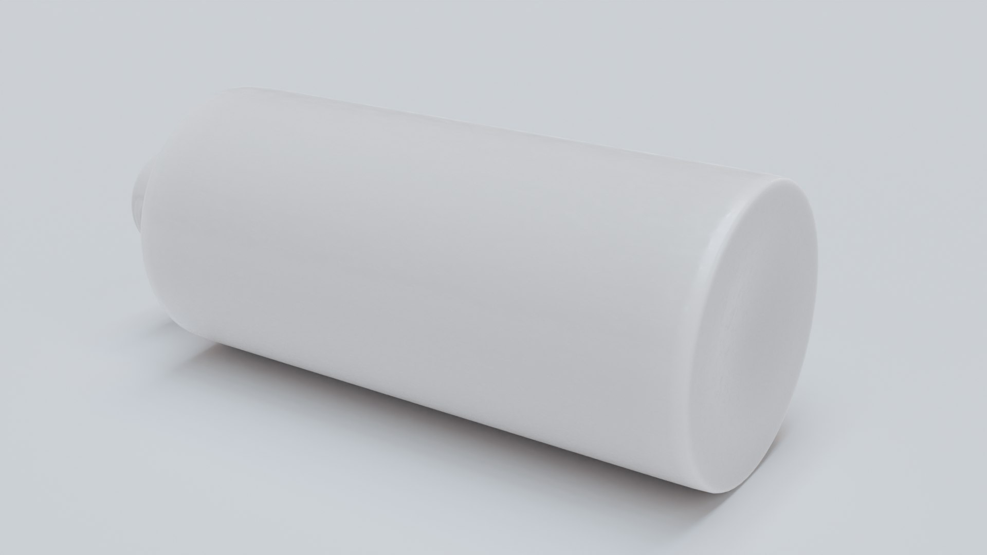 3D White Plastic Cylinder Cosmetic Bottle - TurboSquid 2121833