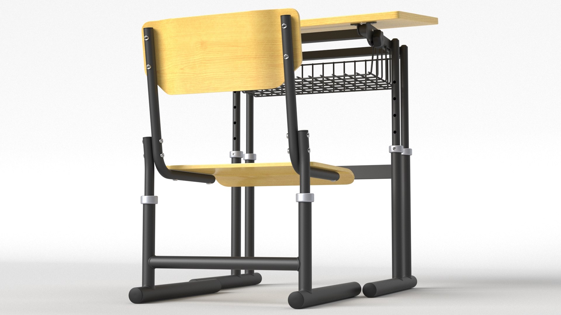 3D School Table And Chair Model - TurboSquid 1883909