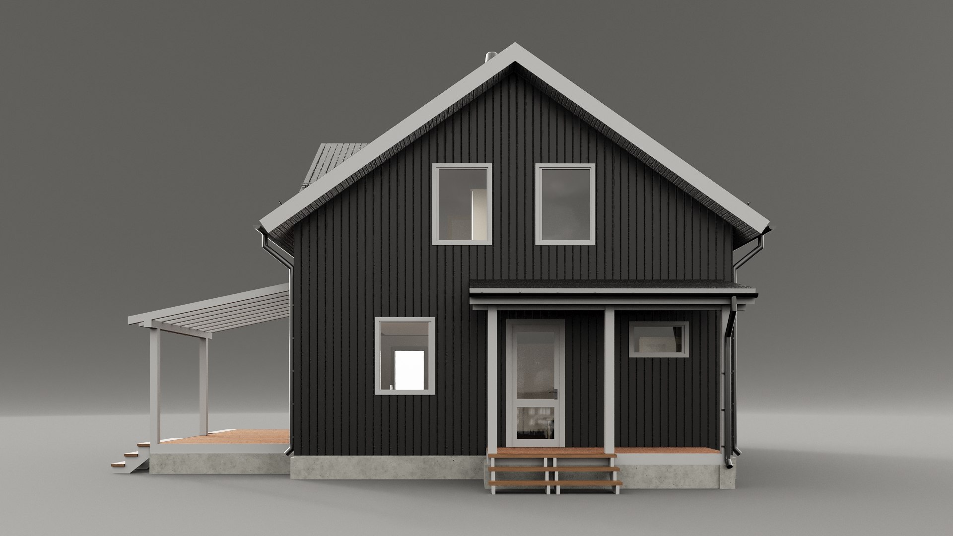 3D Model Modern Cottage House - TurboSquid 1642967