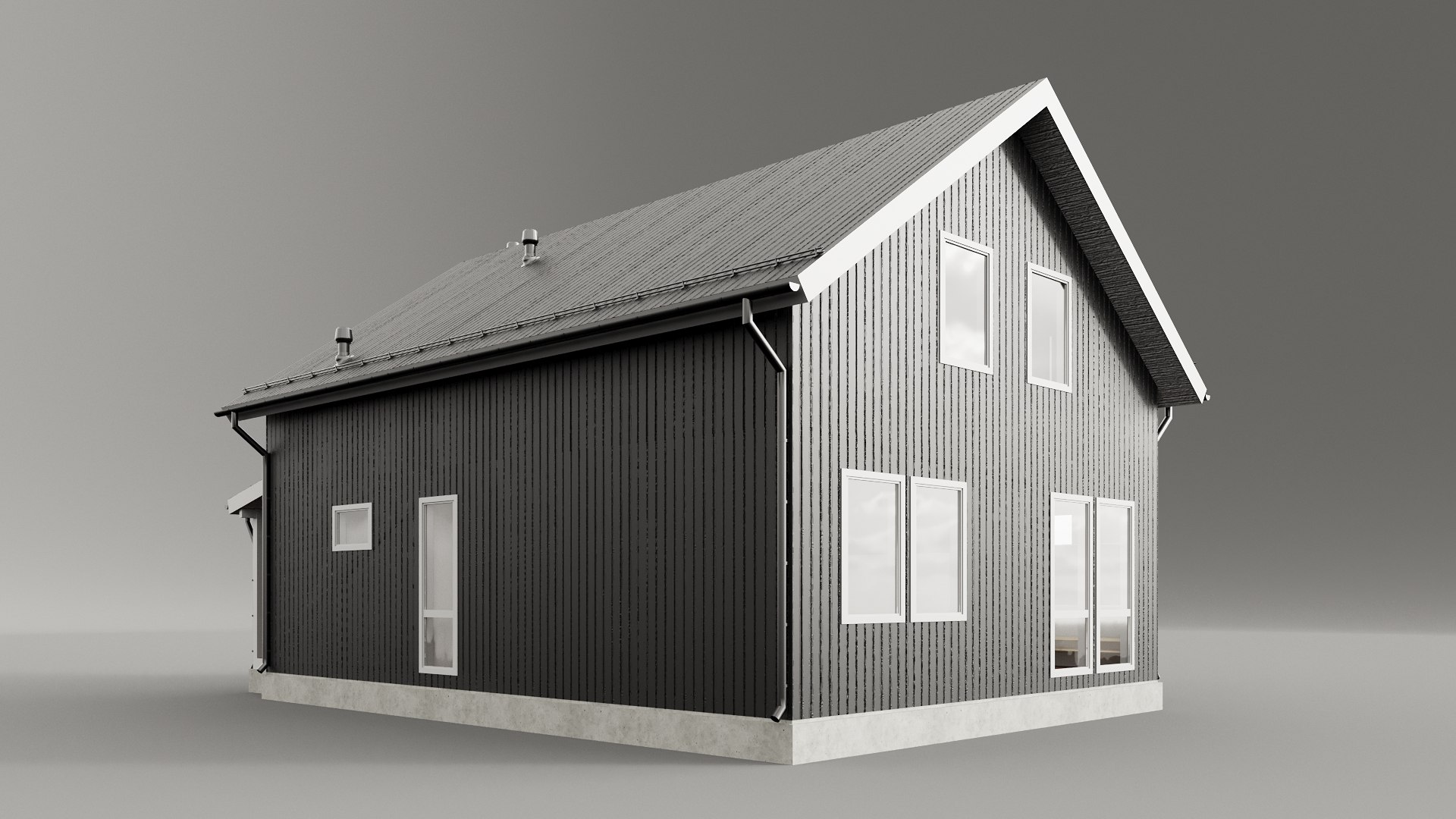 3D Model Modern Cottage House - TurboSquid 1642967