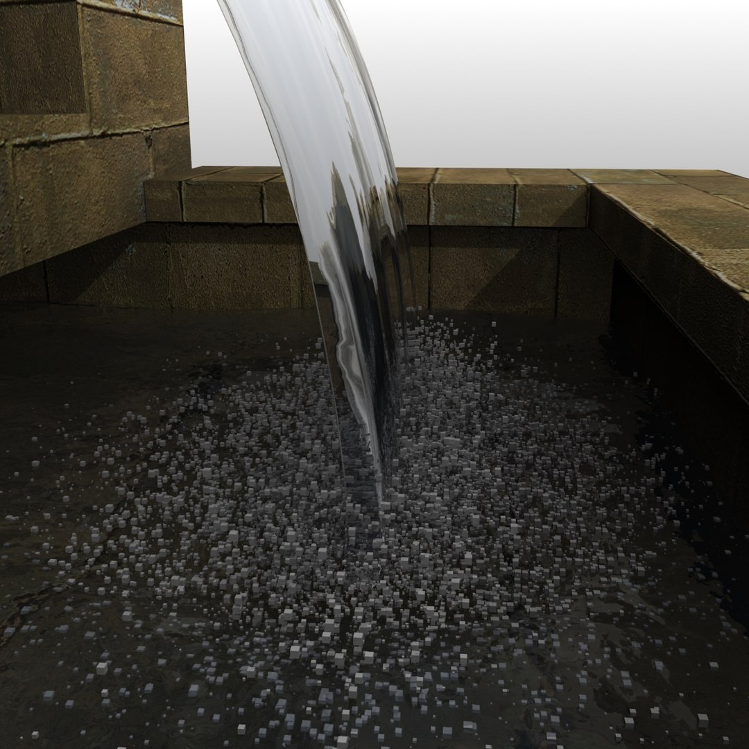 garden water fountain features 3d obj