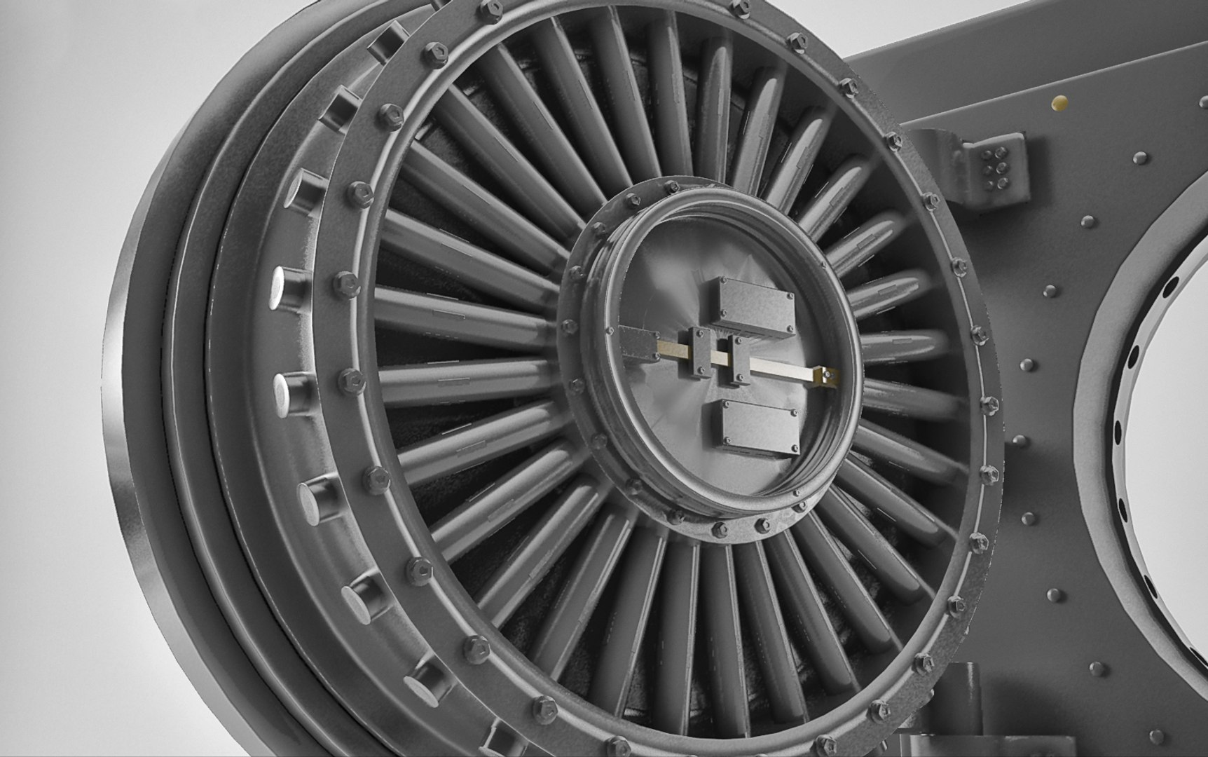 3D Model Bank Door Rigged - TurboSquid 1378619