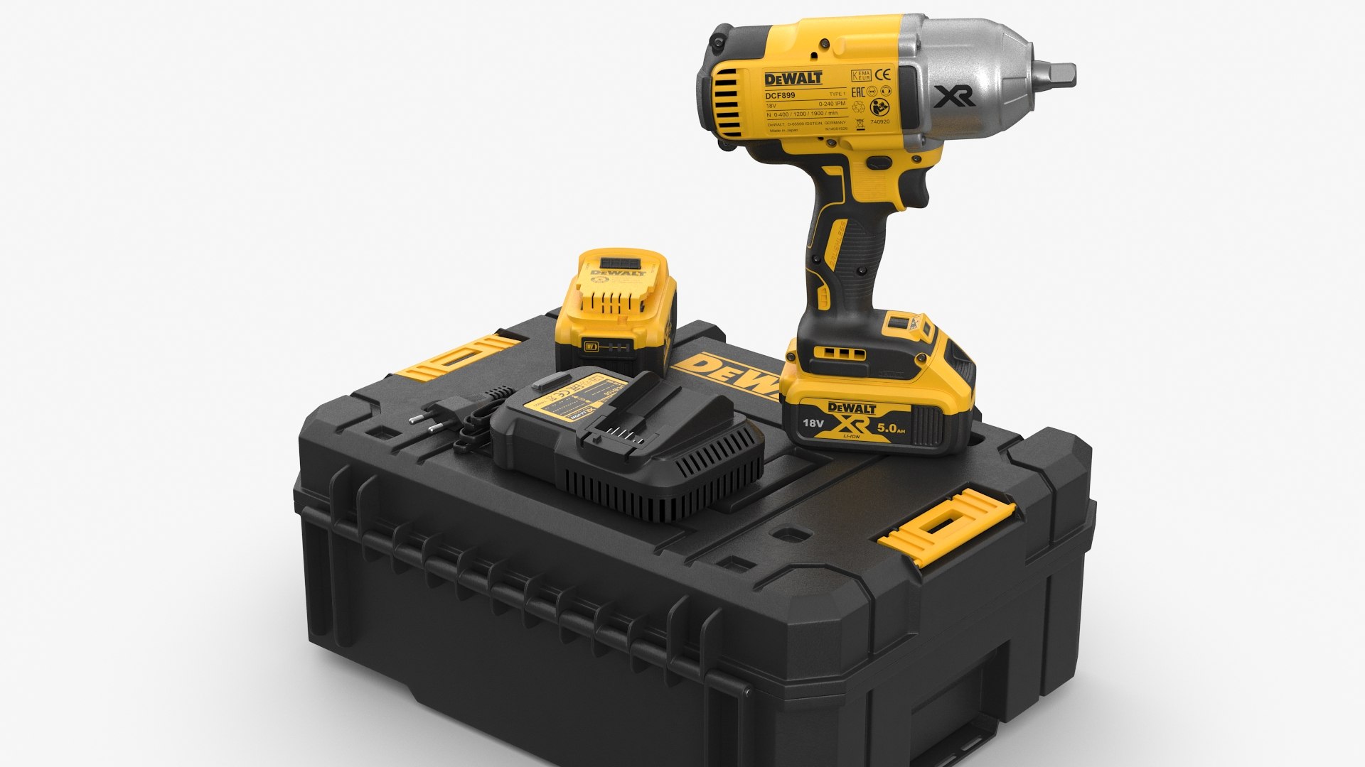 Impact Wrench DeWalt DCF899 Full Set 3D model - TurboSquid 1755225