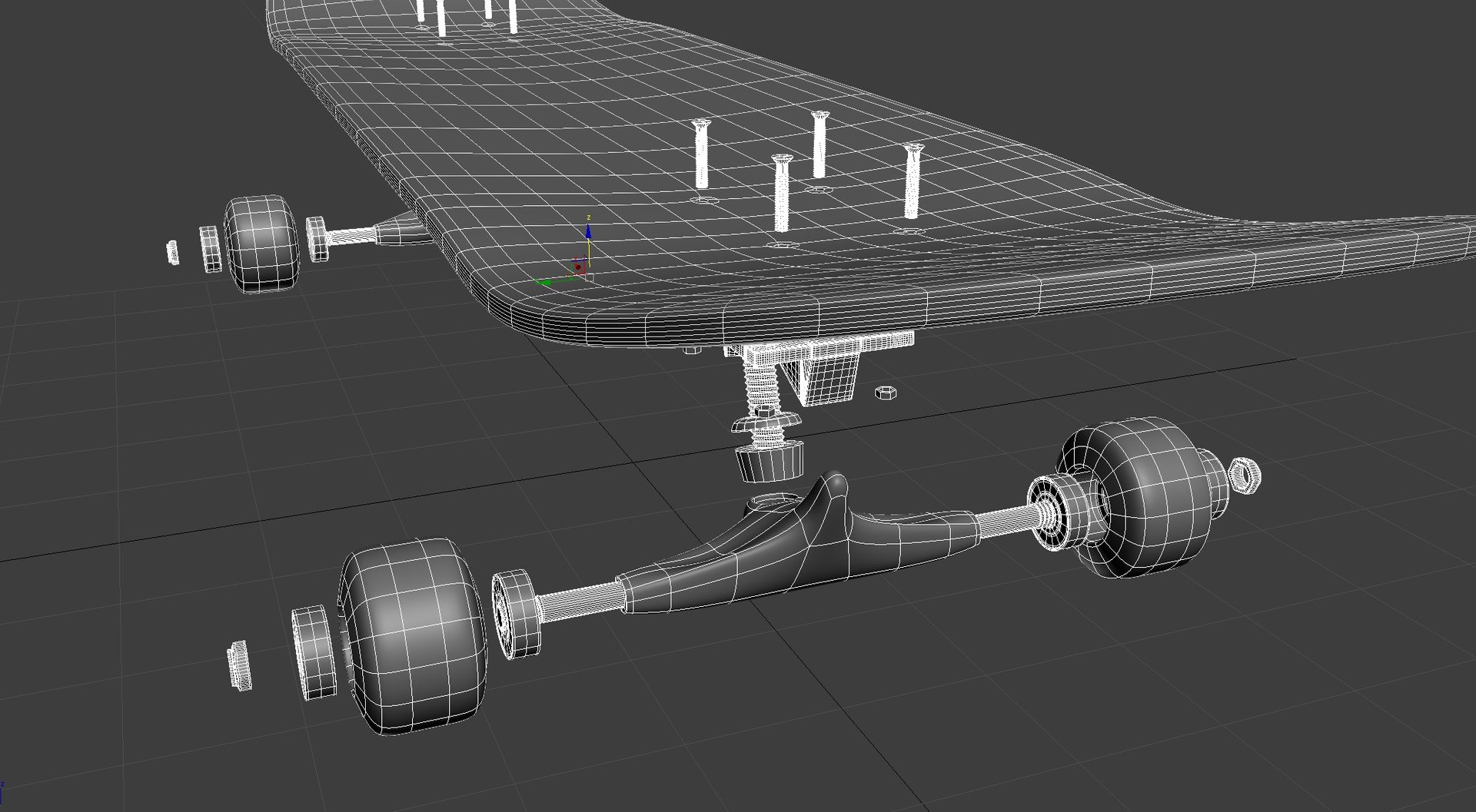 Skateboard Skate Board 3d 3ds