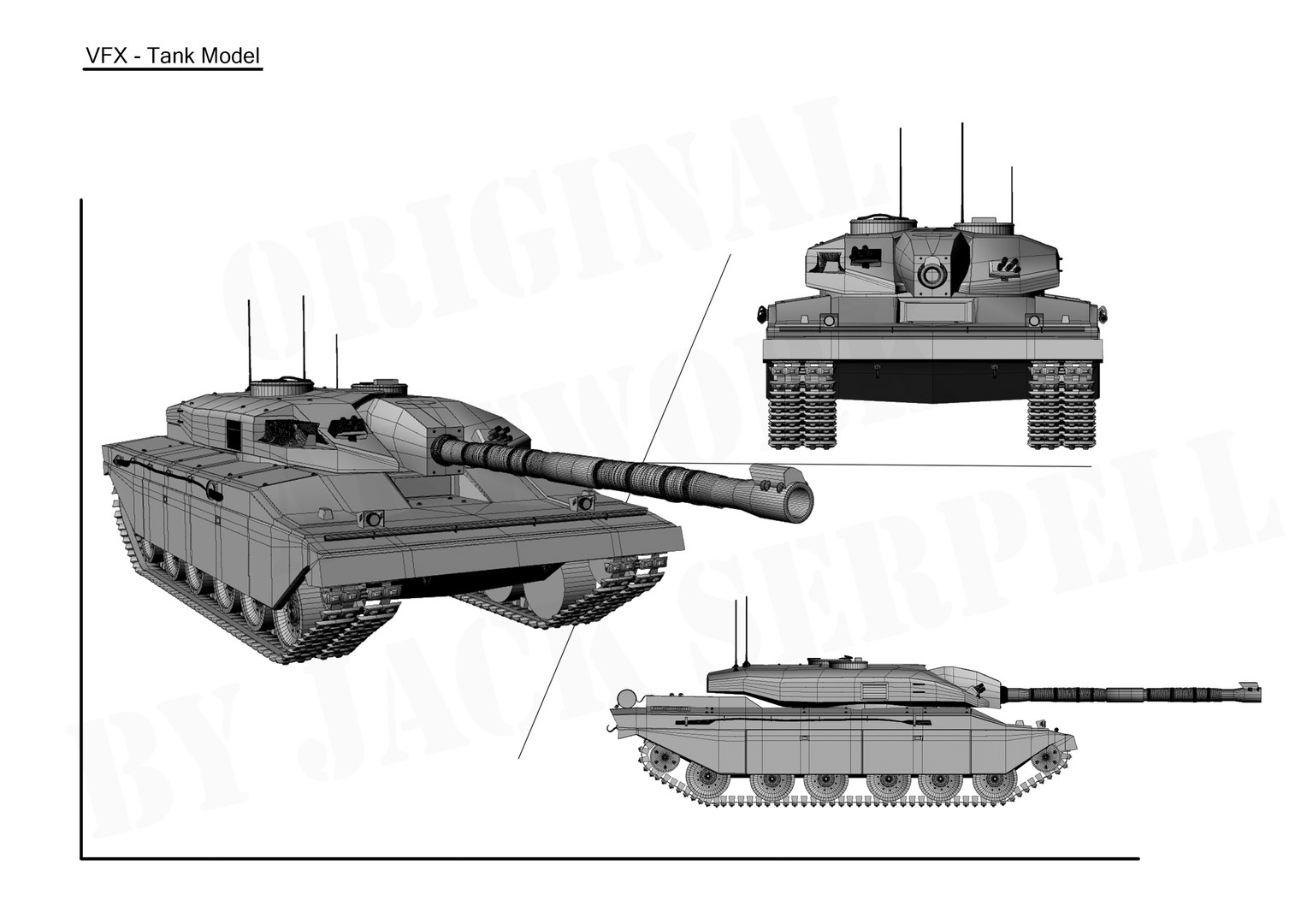 challenger tank 3d model