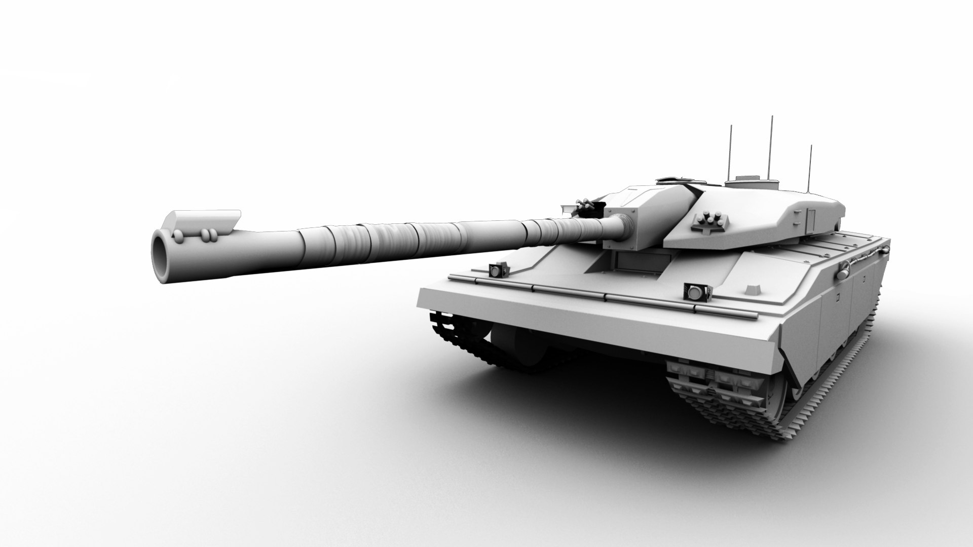 challenger tank 3d model