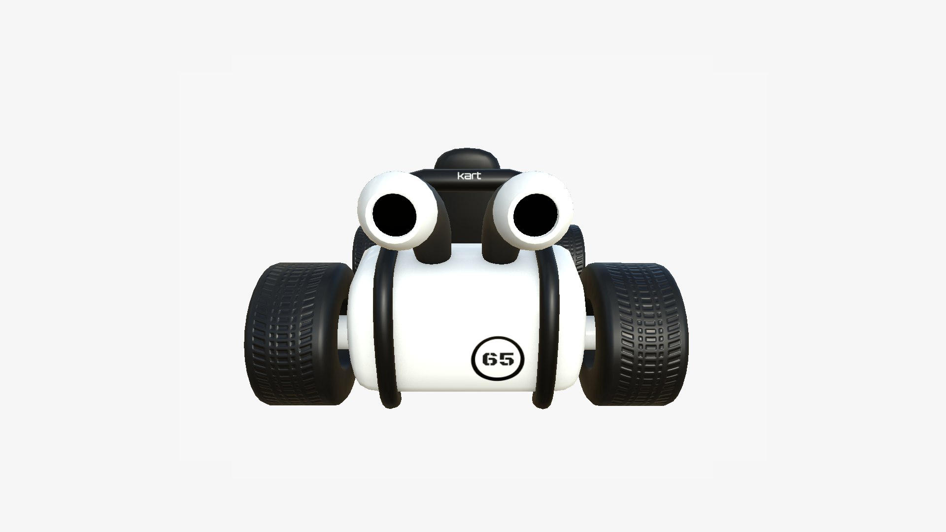 Cartoon Kart G08 White - Vehicle Racing Design Model - TurboSquid 2034555