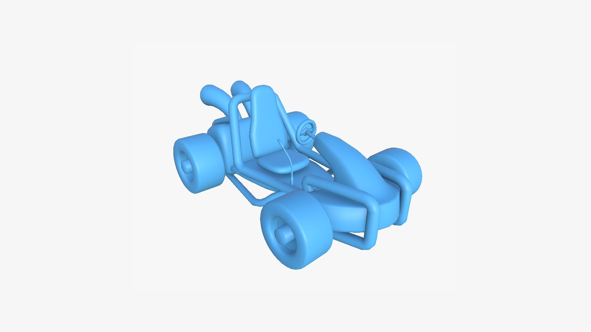 Cartoon Kart G08 White - Vehicle Racing Design Model - TurboSquid 2034555