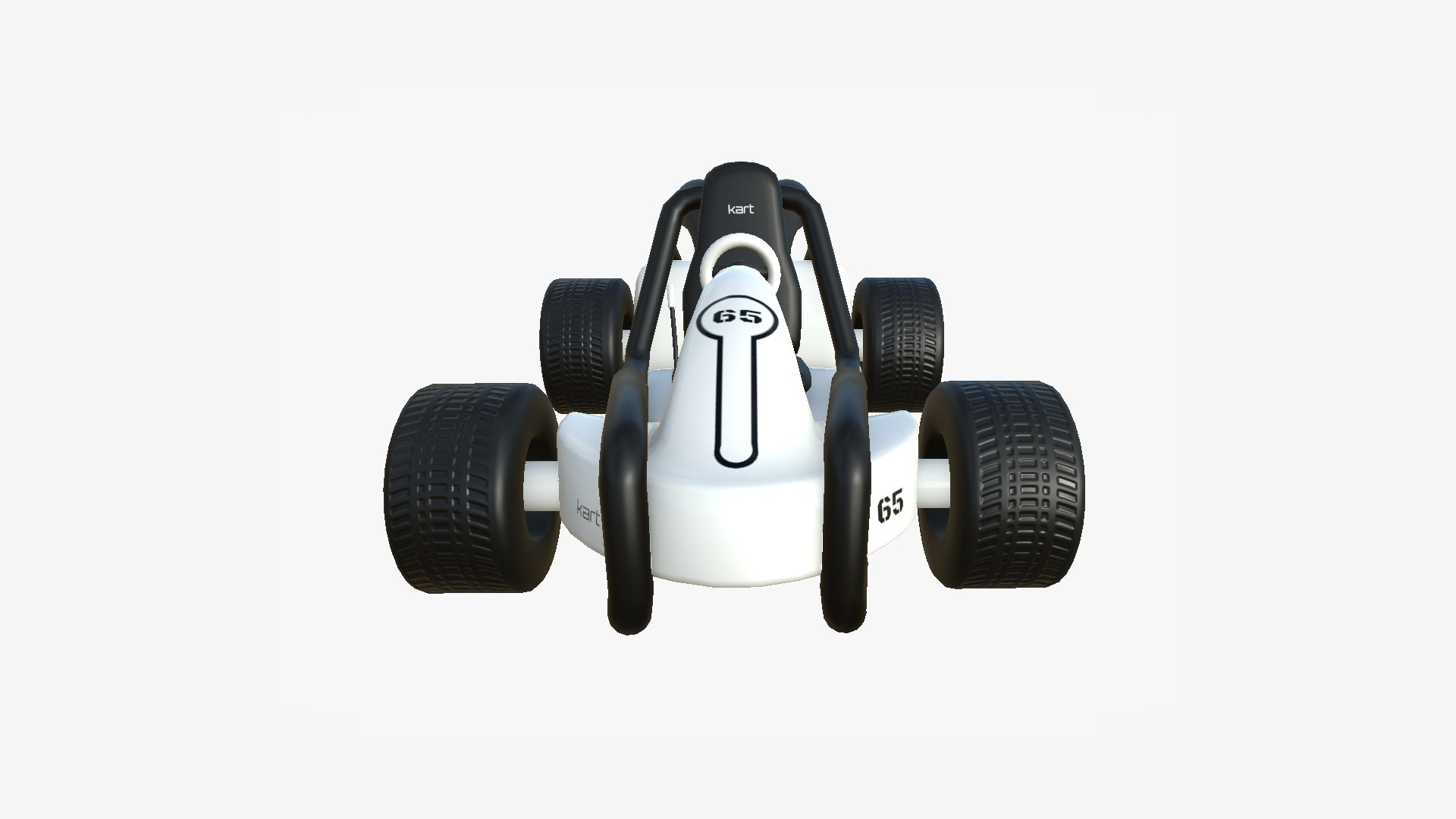 Cartoon Kart G08 White - Vehicle Racing Design Model - TurboSquid 2034555