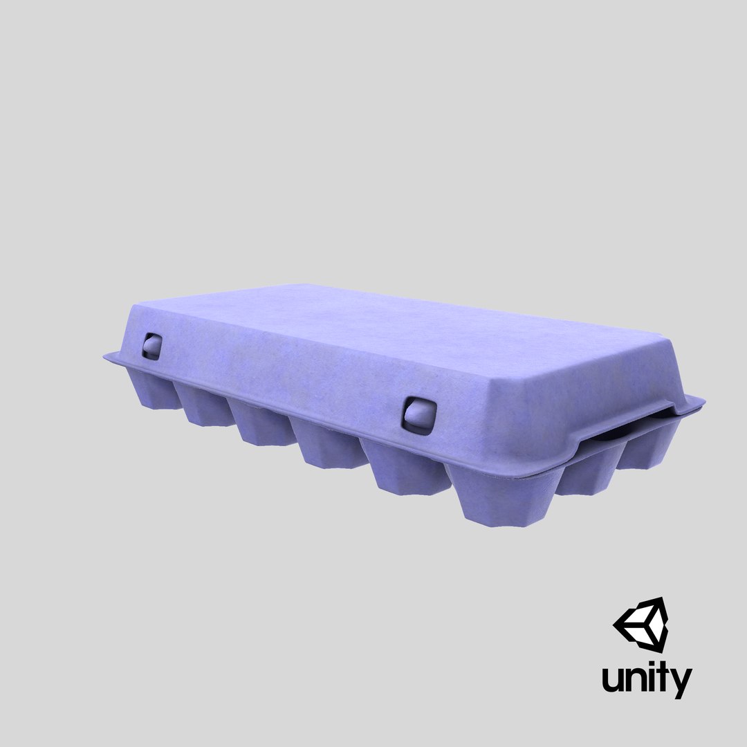 Paper Pulp Carton Of Eggs 18 Color Variations Blank And Generic Label ...