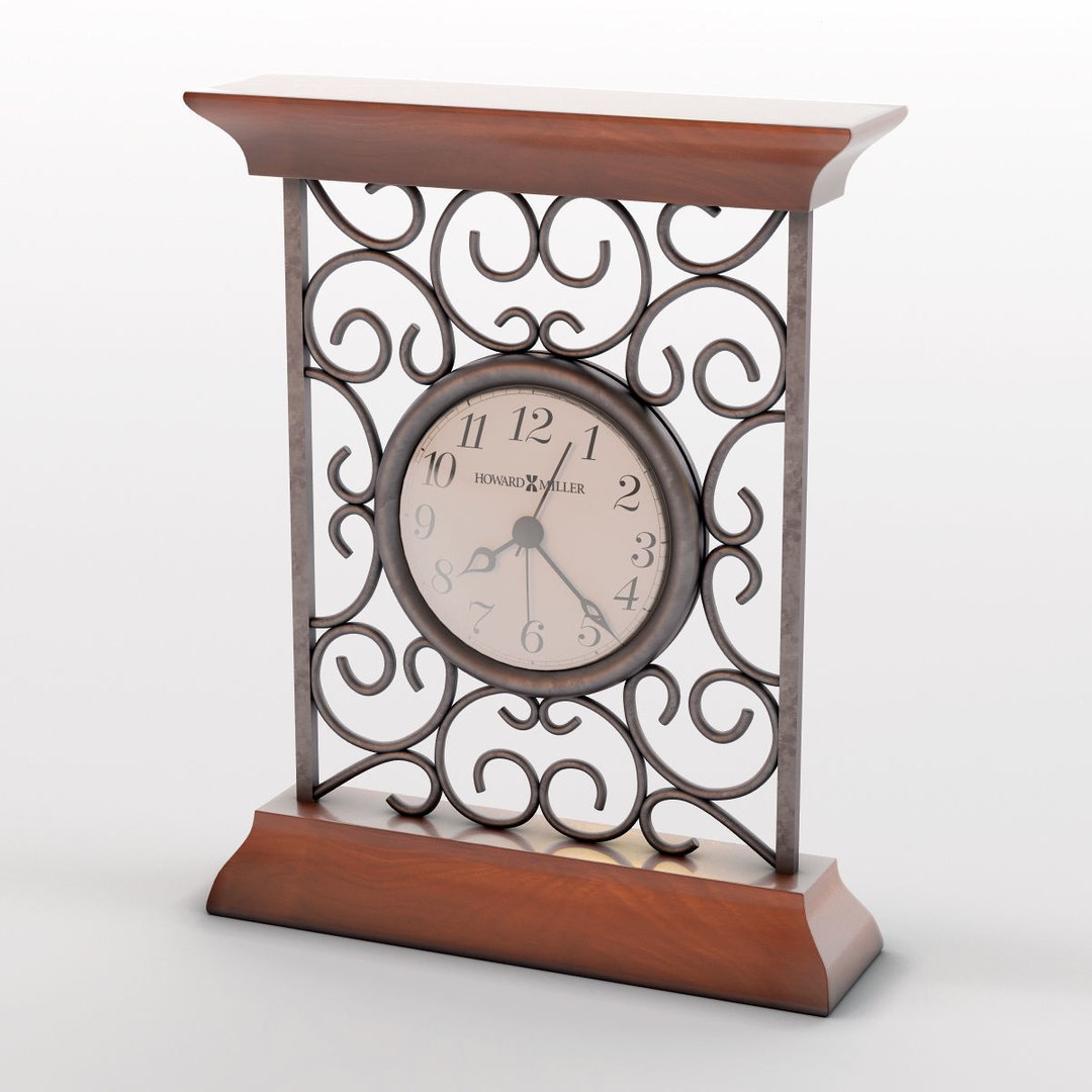 Table Clock Howard Miller Model - TurboSquid 1274611