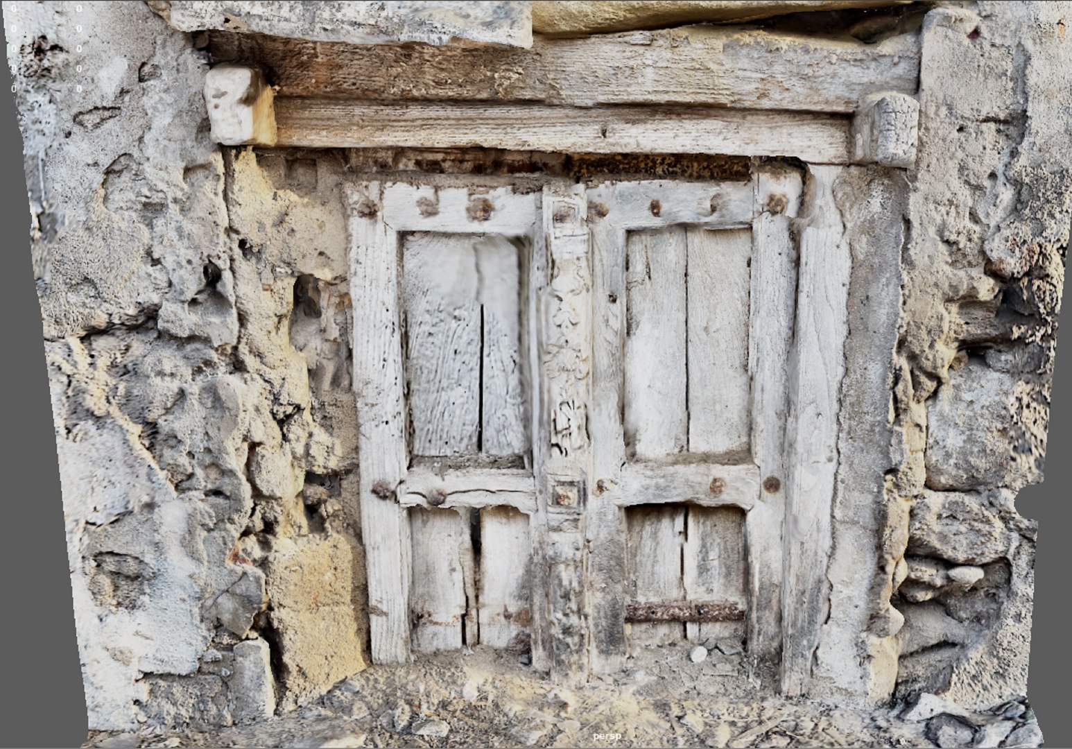 3D Broken Wooden Door In A State Of Disrepair - TurboSquid 1888024