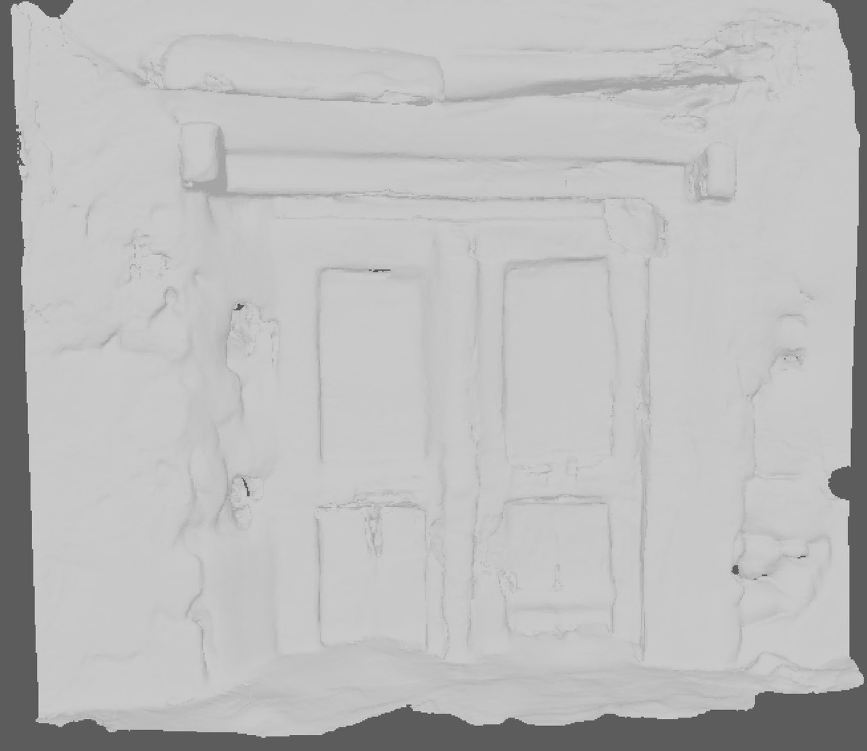 3D Broken Wooden Door In A State Of Disrepair - TurboSquid 1888024