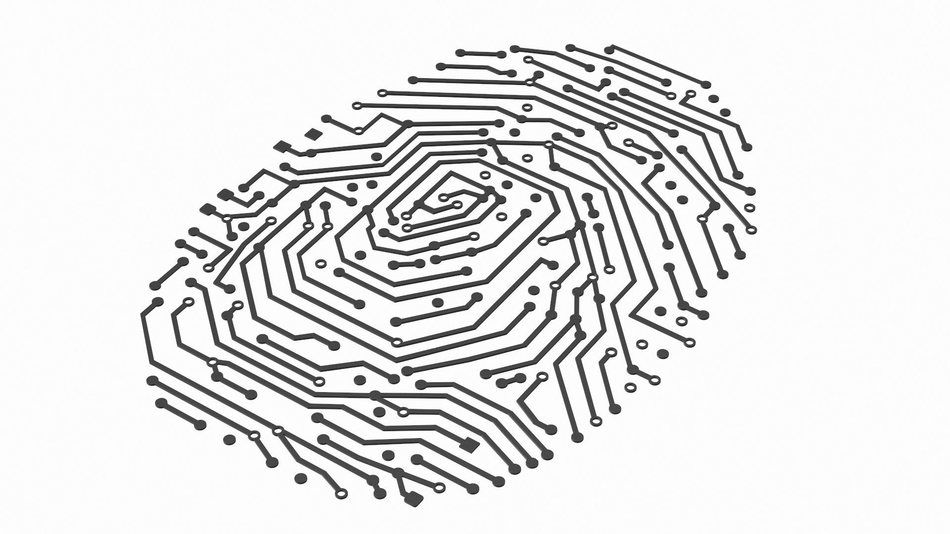 Electronic Fingerprint Black Model - TurboSquid 1838066