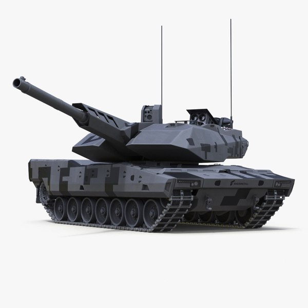modelo 3d Tanque de batalla principal KF 51 Panther preparado ...