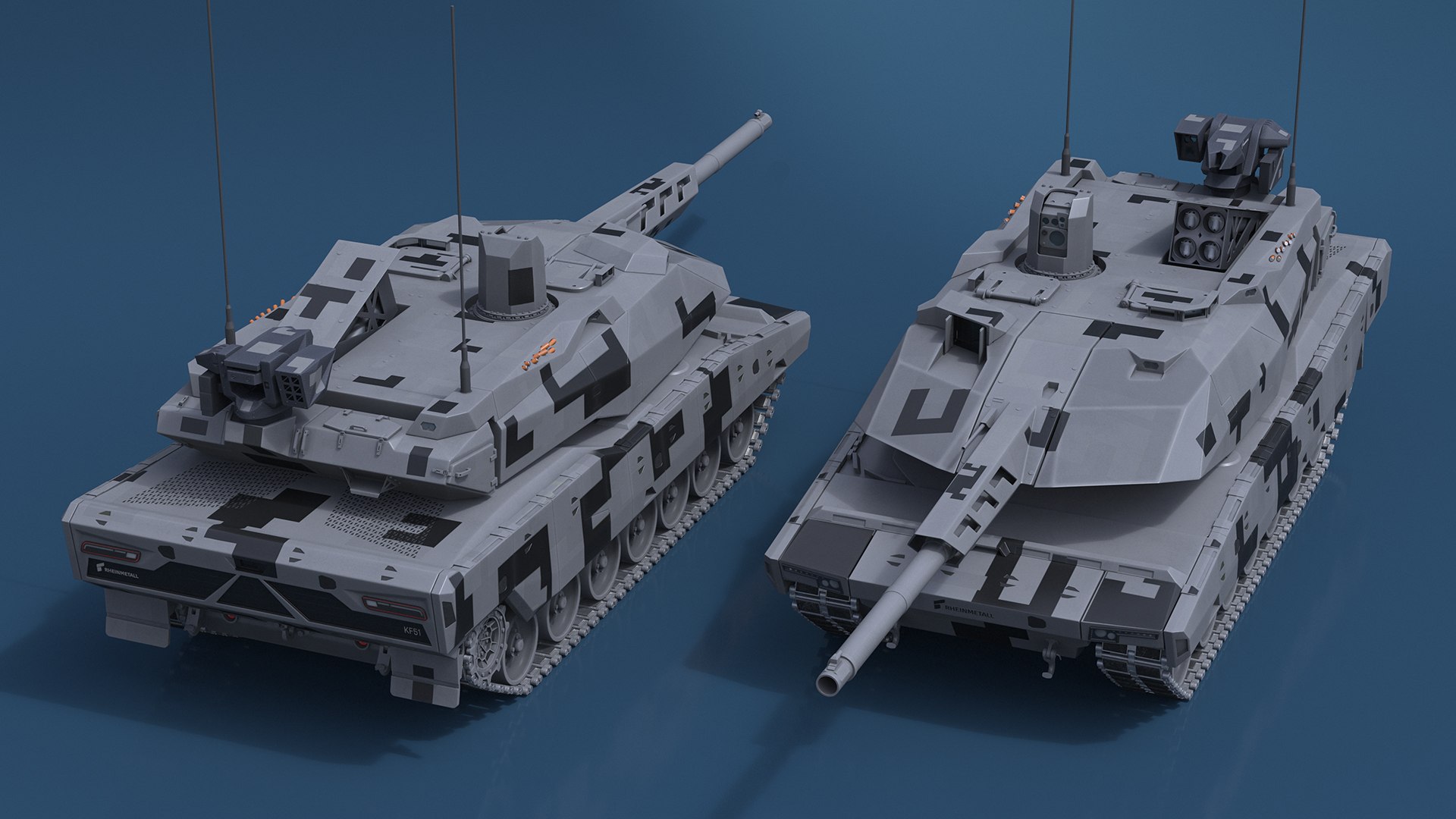 KF 51 Panther Main Battle Tank Rigged Model - TurboSquid 2288487