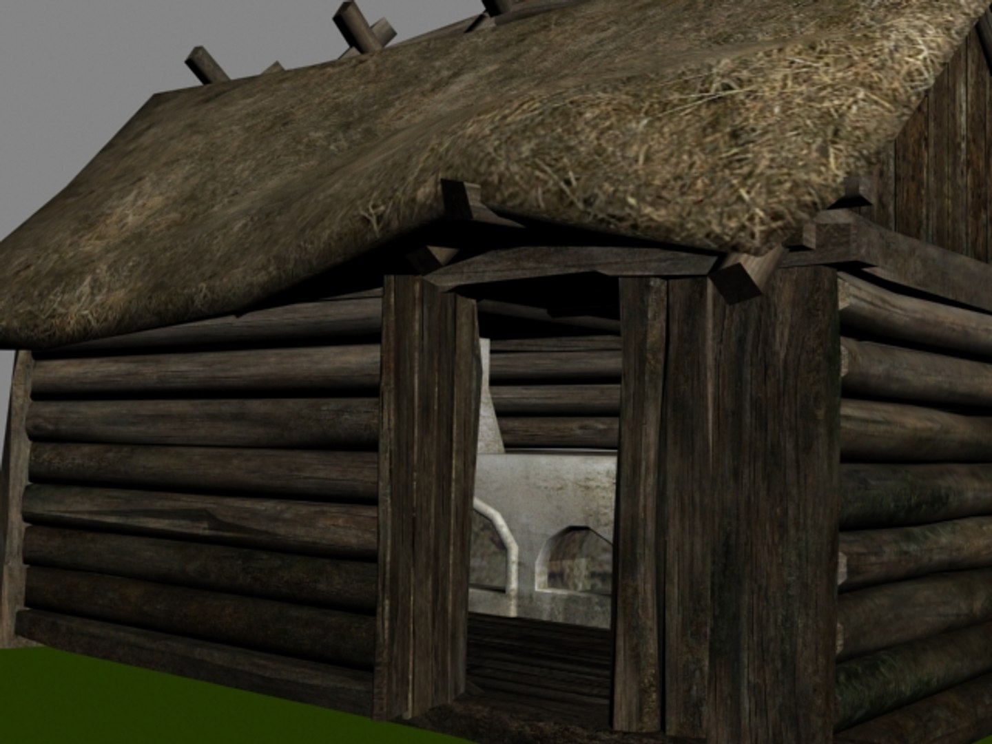3d Log Hut Model