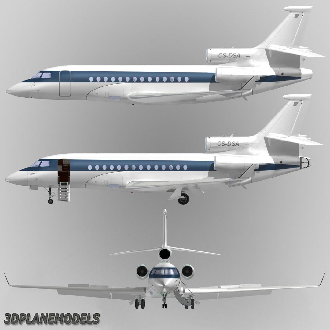 Dassault Falcon 7x Private 3d Max