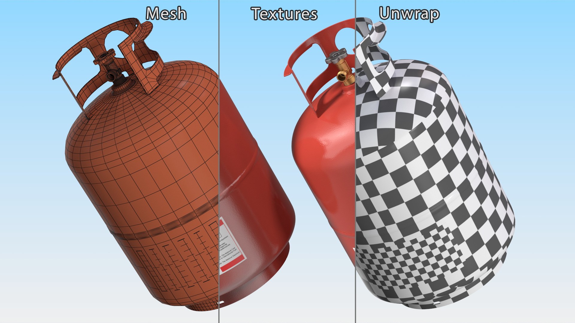 Propane Gas Bottle Model - TurboSquid 2265101