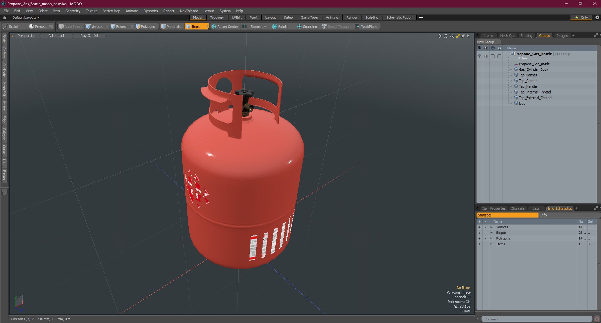 Propane Gas Bottle Model - TurboSquid 2265101
