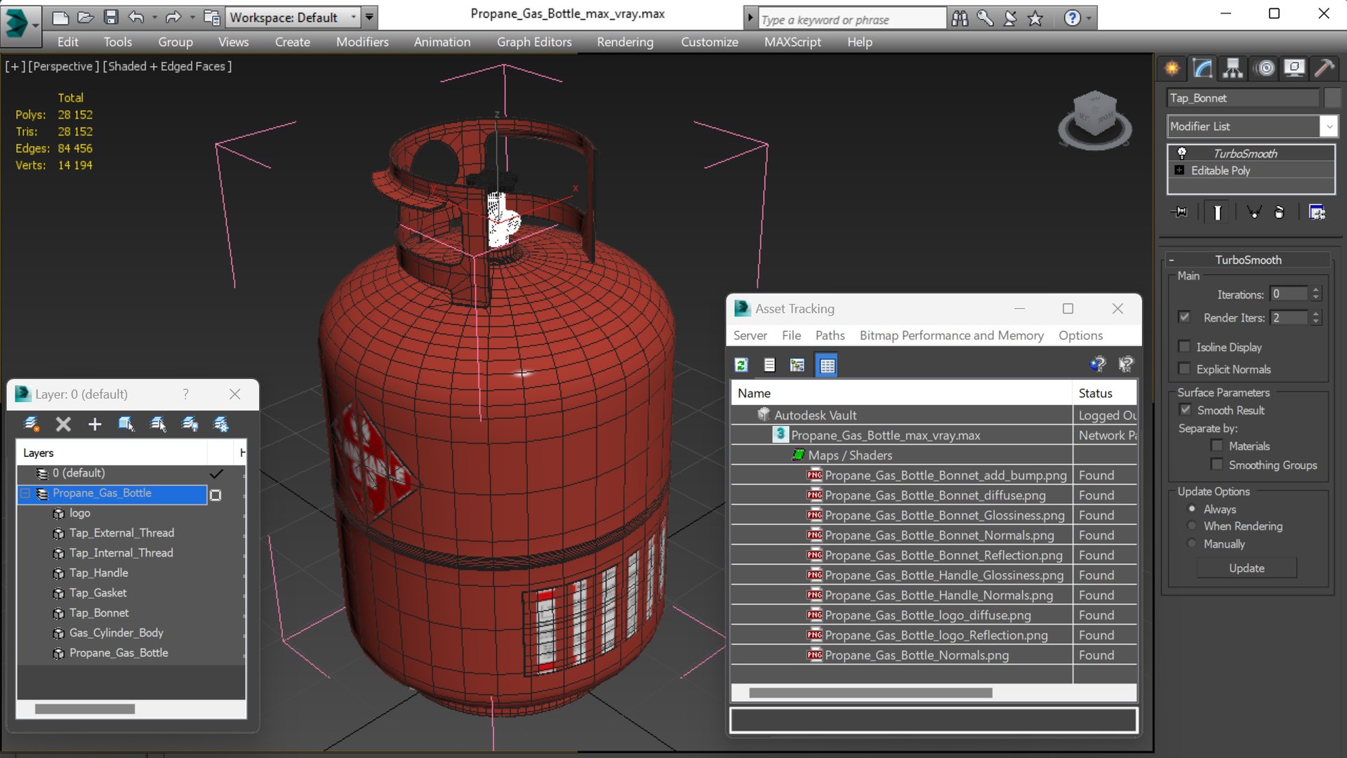 Propane Gas Bottle Model - TurboSquid 2265101