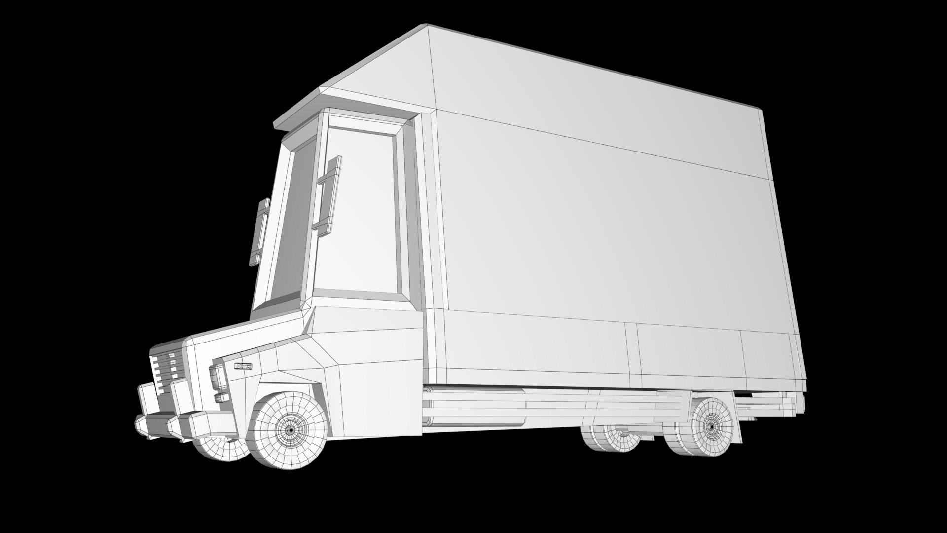 Branded cartoon box truck model - TurboSquid 1708429
