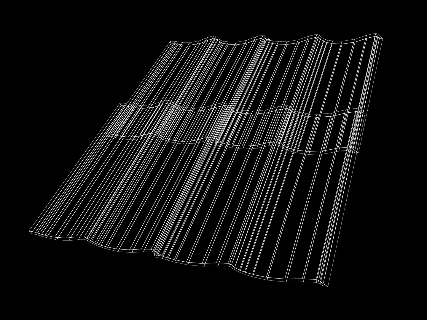 3d roof tiles model