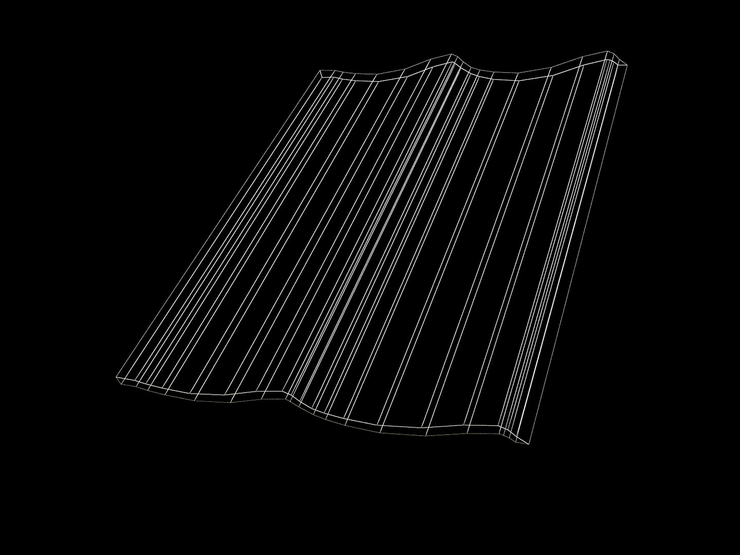 3d roof tiles model