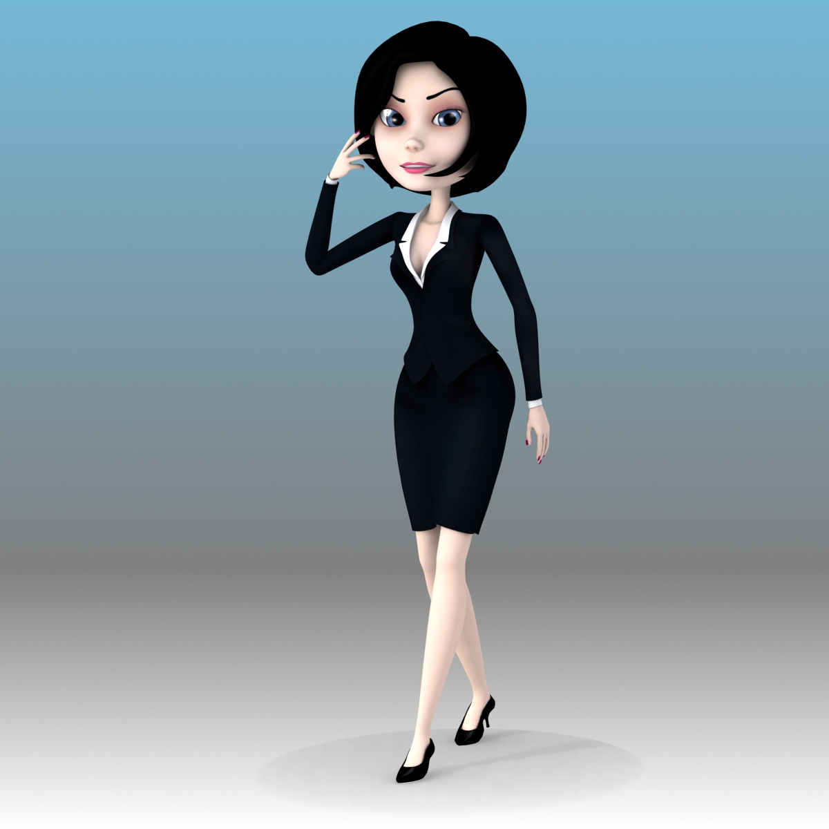 3d model rigged animate