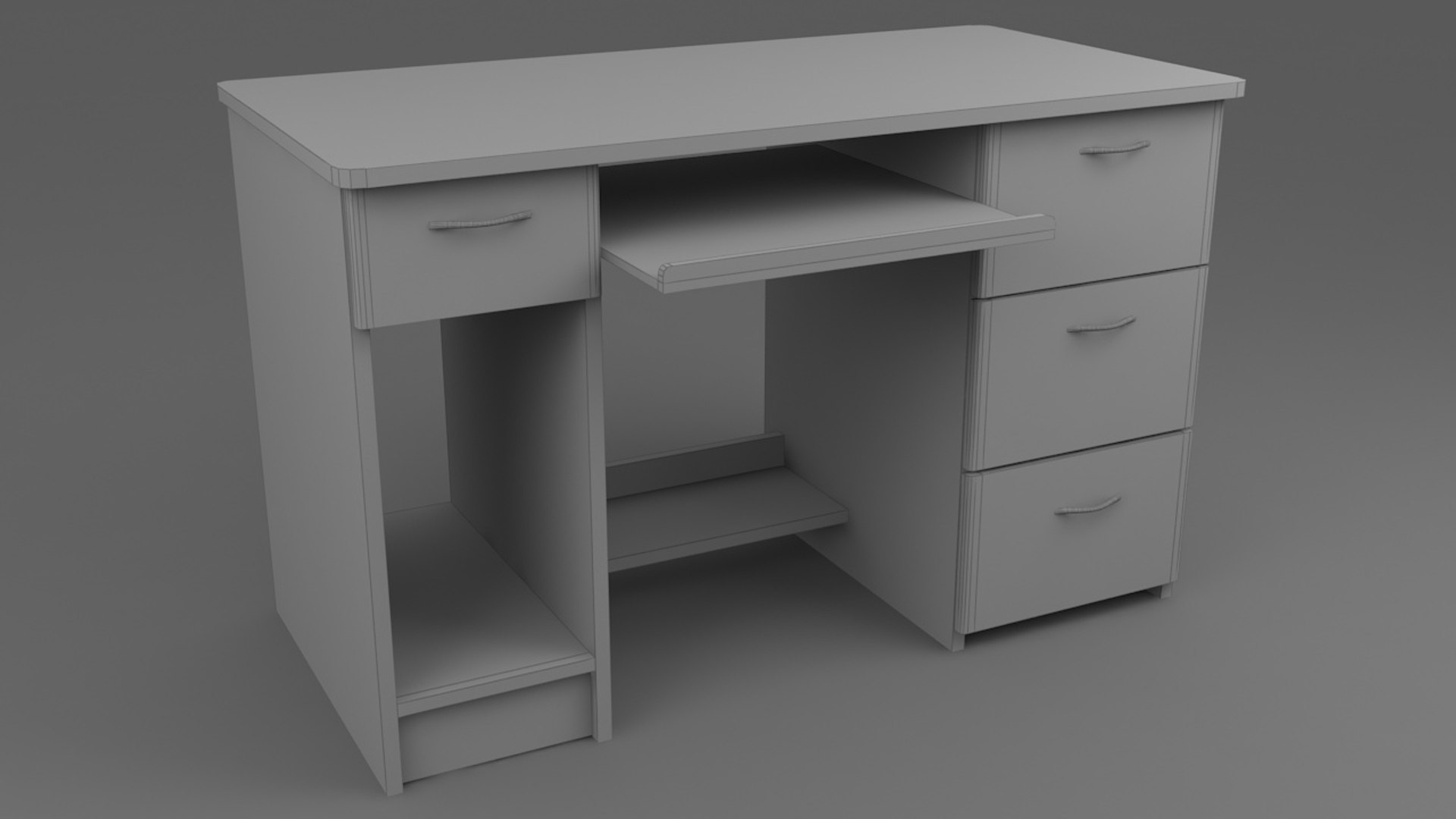 Computer table 3D model - TurboSquid 1577125