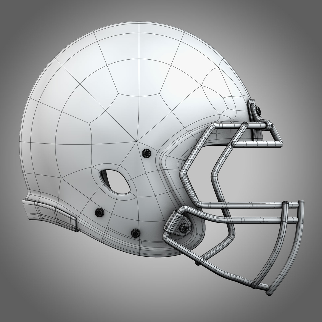 realistic football helmet 3d c4d