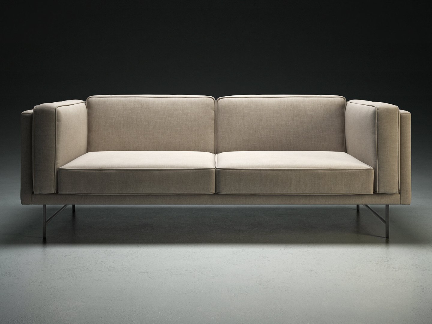 Bank Sofa 2 Seater 3D Model - TurboSquid 1162805