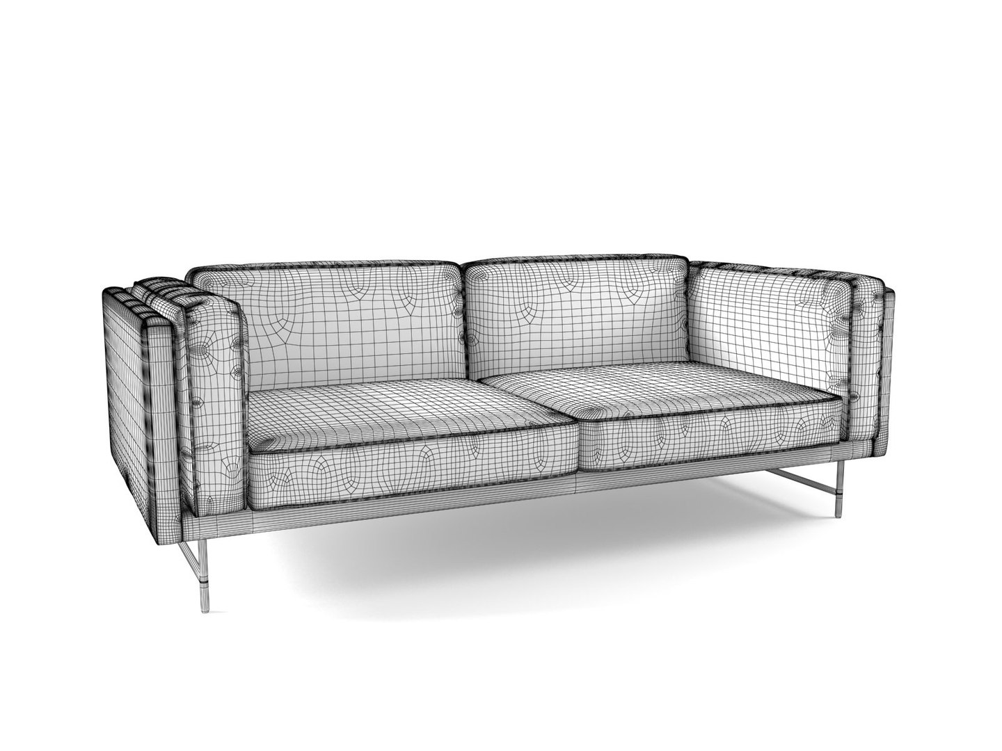 Bank Sofa 2 Seater 3D Model - TurboSquid 1162805