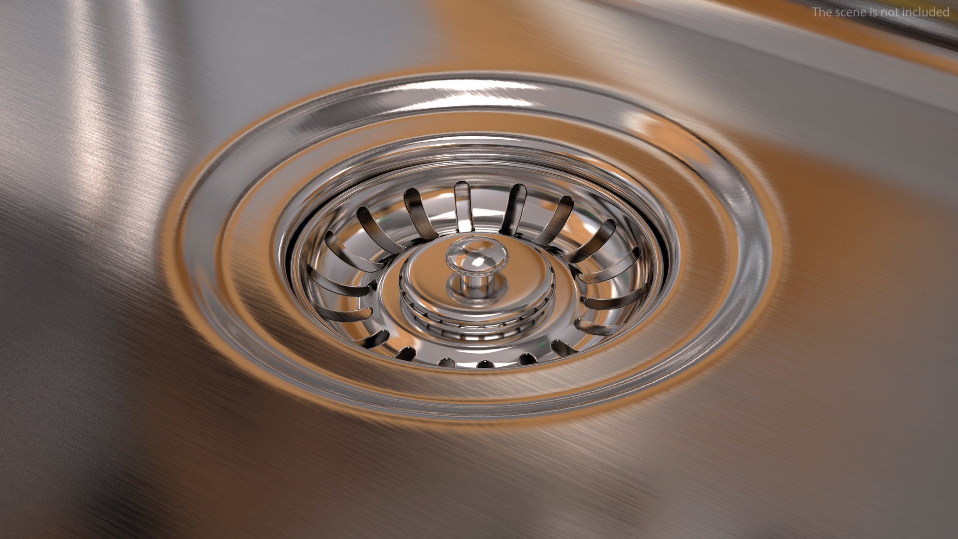 3D Model Stainless Steel Inset Sink With Angular Tap - TurboSquid 1737049