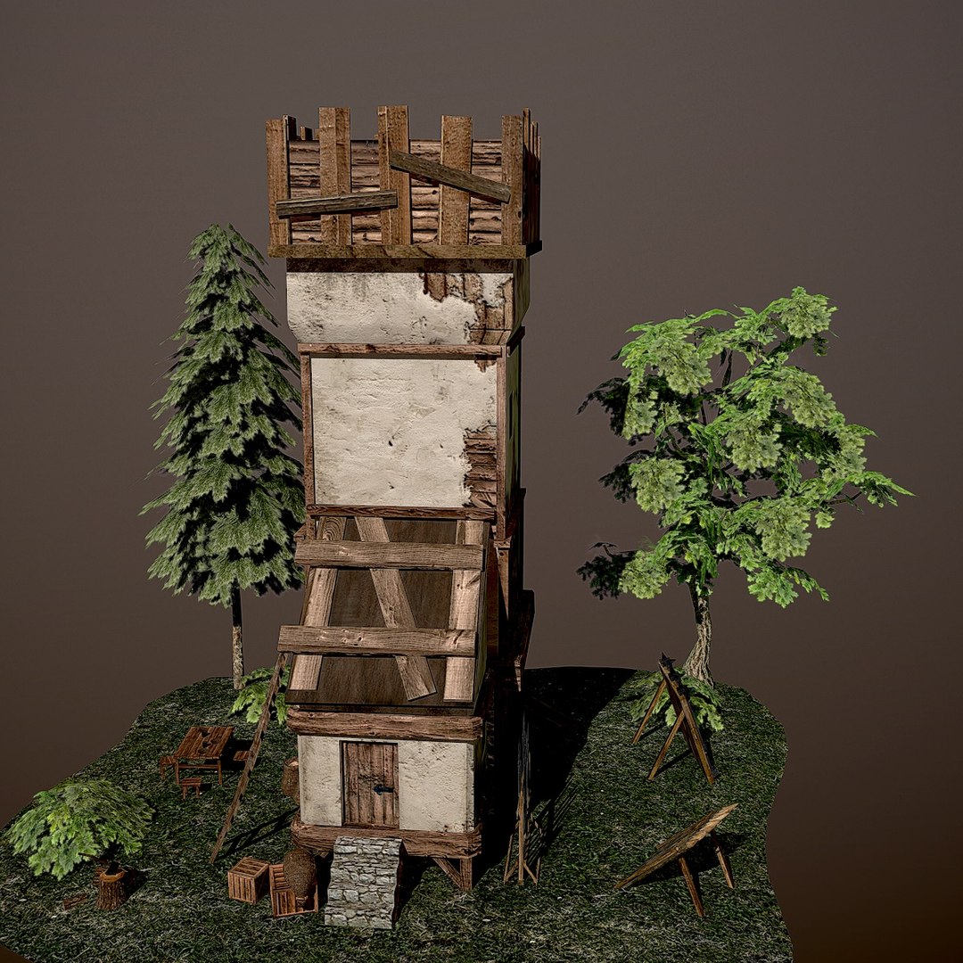 Fantasy medieval guard tower 3D model - TurboSquid 1338792