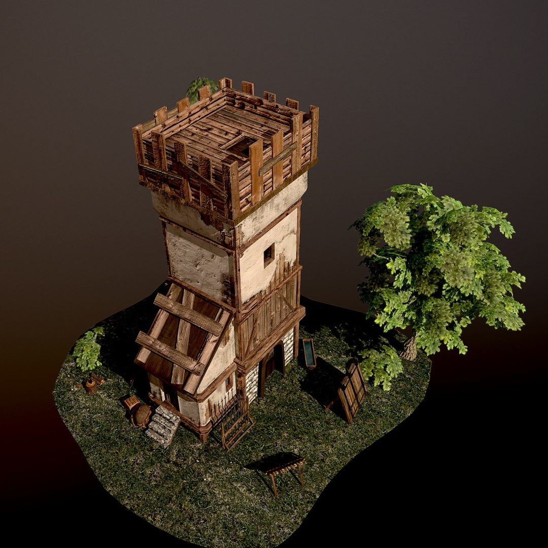 Fantasy Medieval Guard Tower 3D Model - TurboSquid 1338792