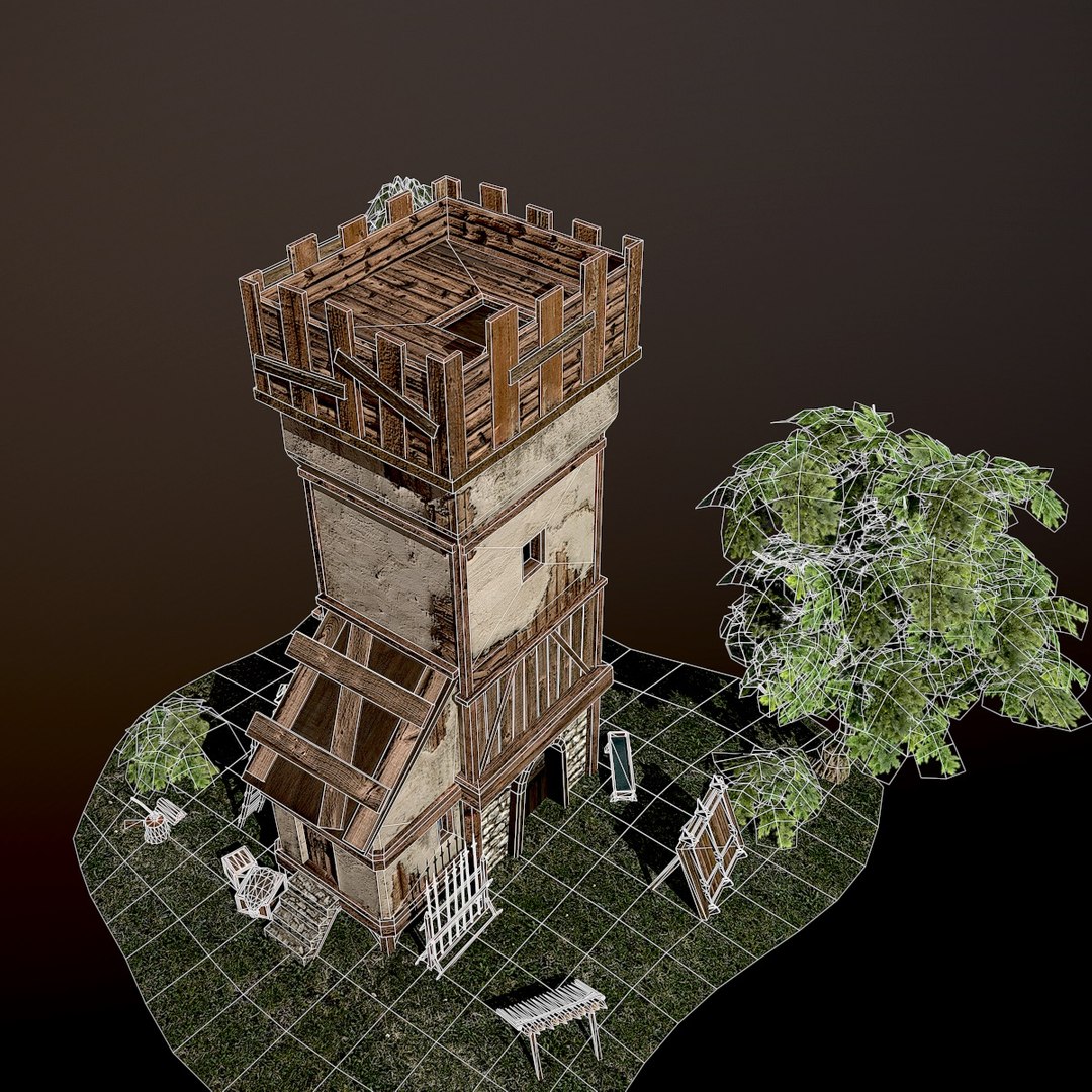 Fantasy Medieval Guard Tower 3D Model - TurboSquid 1338792